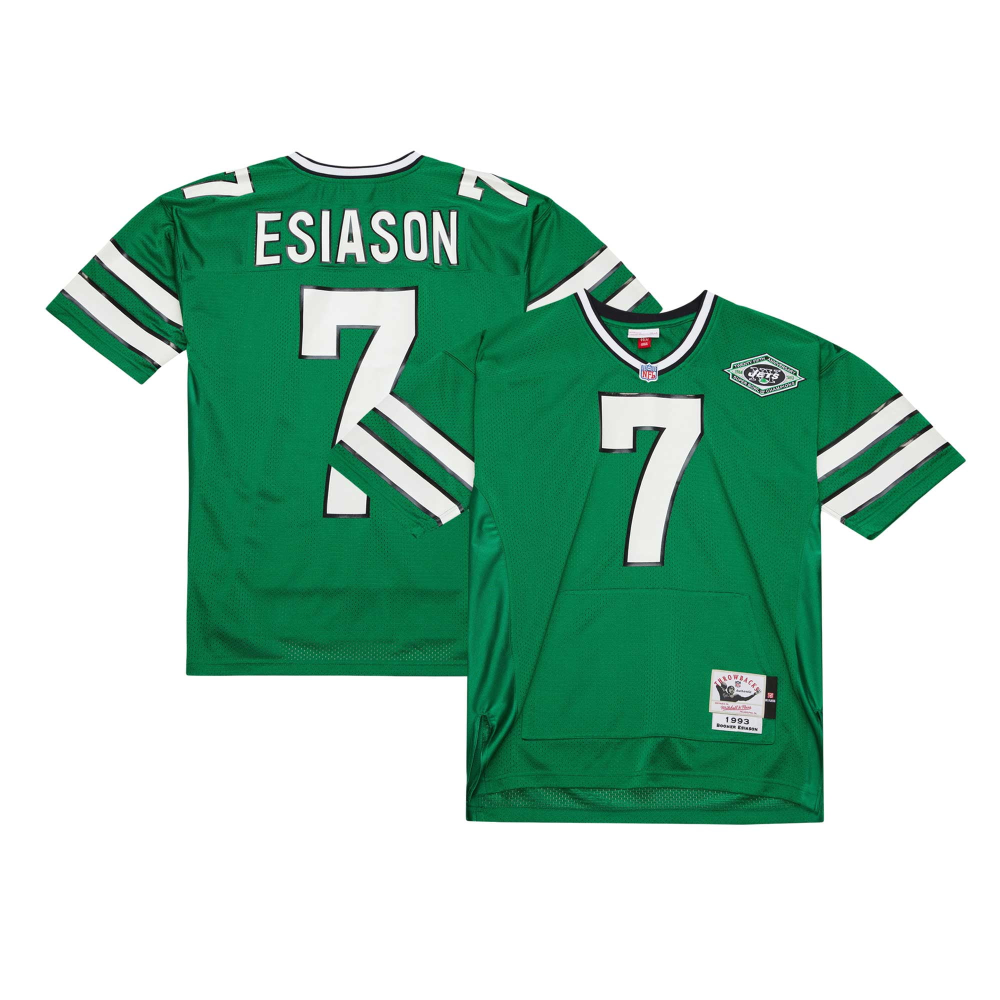 Men's Mitchell & Ness Boomer Esiason Kelly Green New York Jets 1993 ...