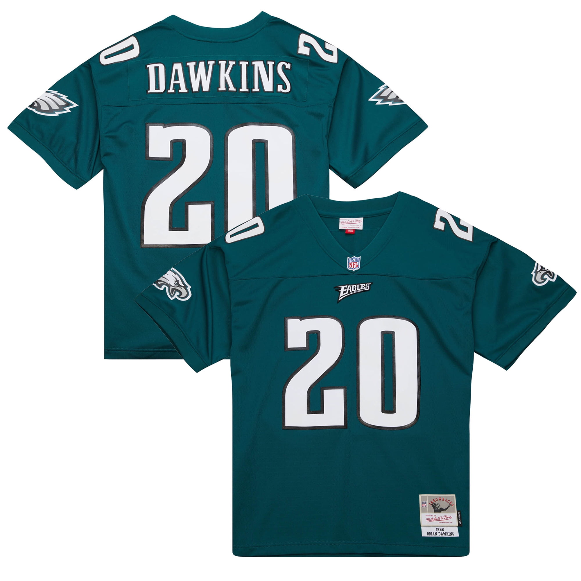Men's Mitchell & Ness Brian Dawkins Green Philadelphia Eagles Legacy ...