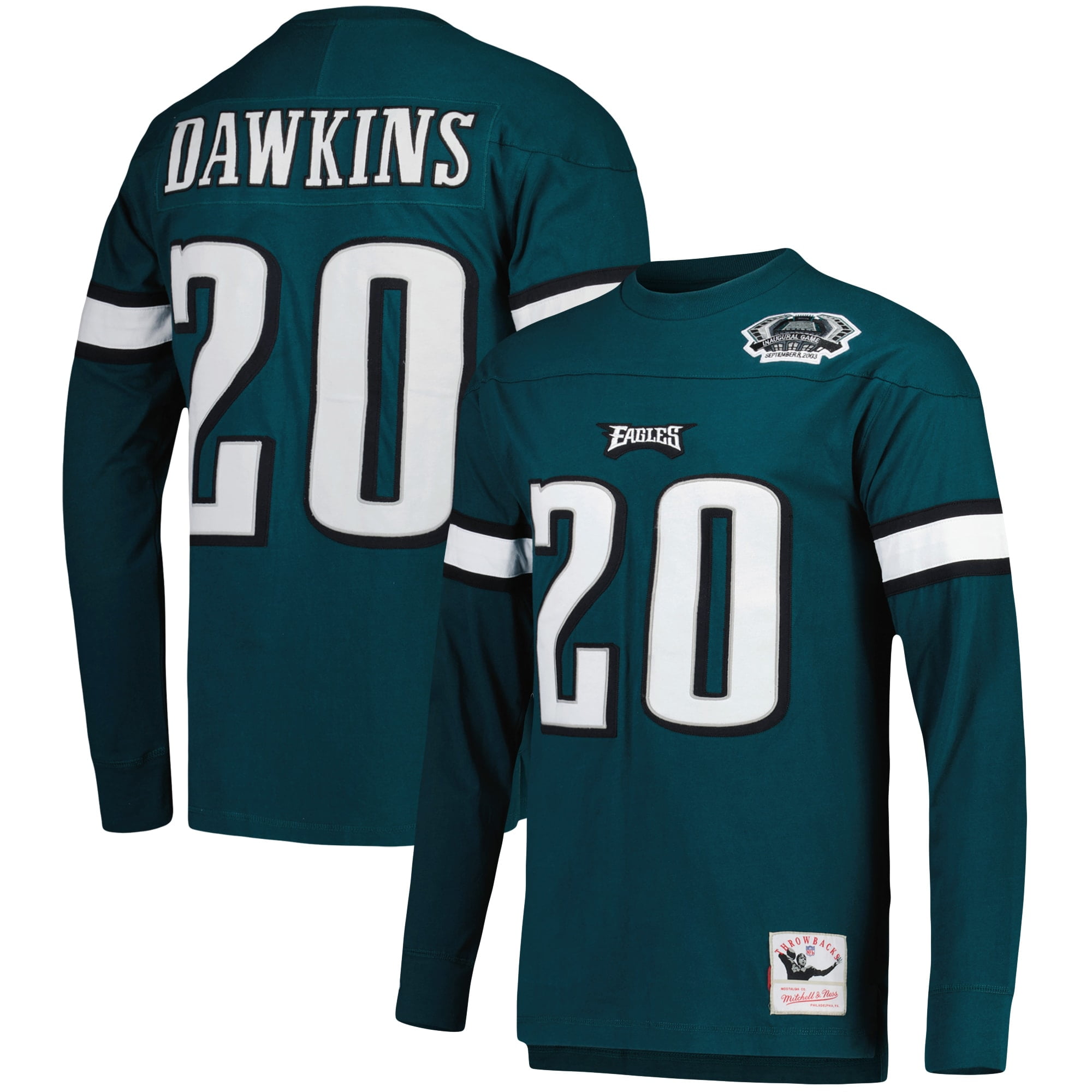 Men's Mitchell & Ness Brian Dawkins Midnight Green Philadelphia Eagles ...