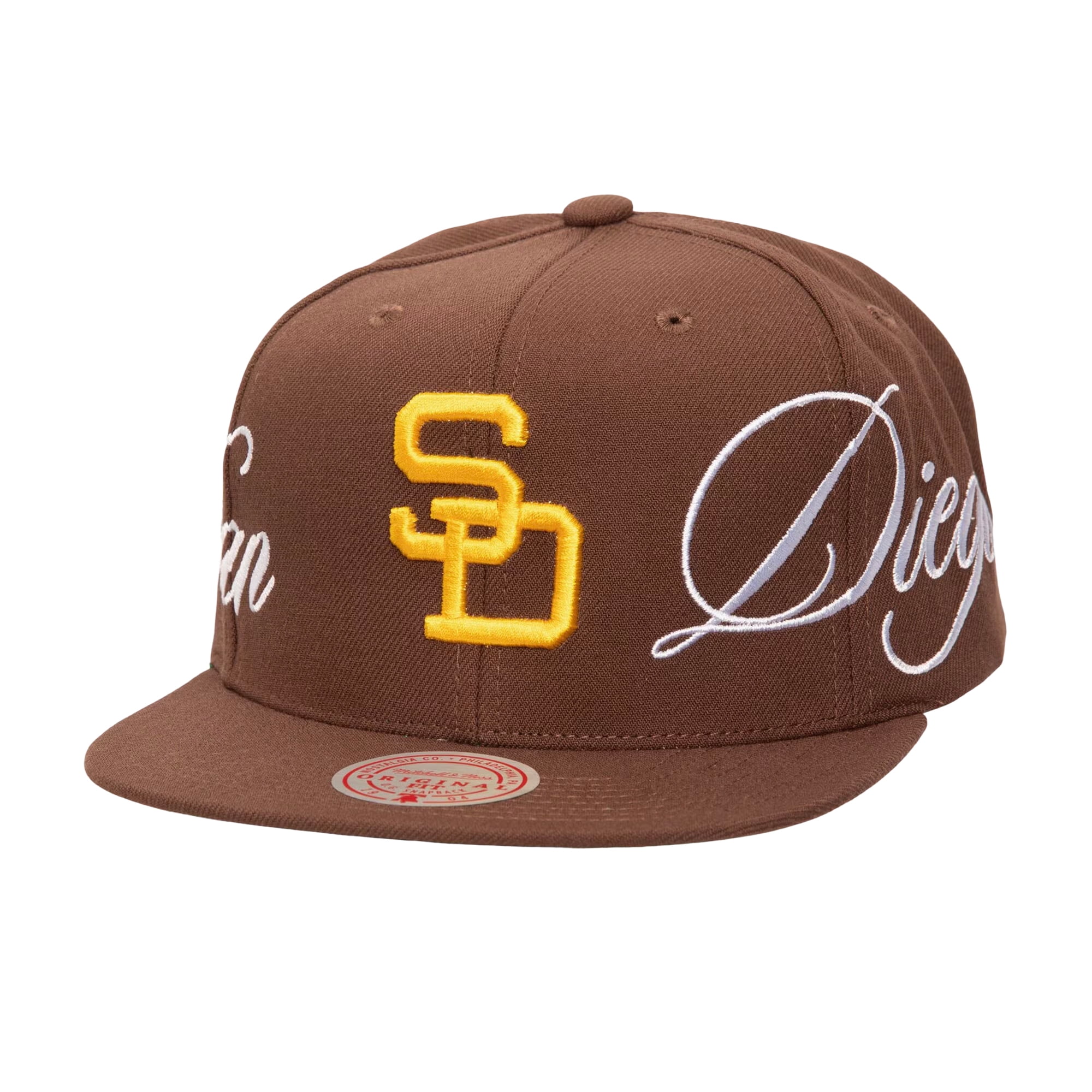 Men's Mitchell & Ness Brown San Diego Padres Just Don x MLB Lux Script ...