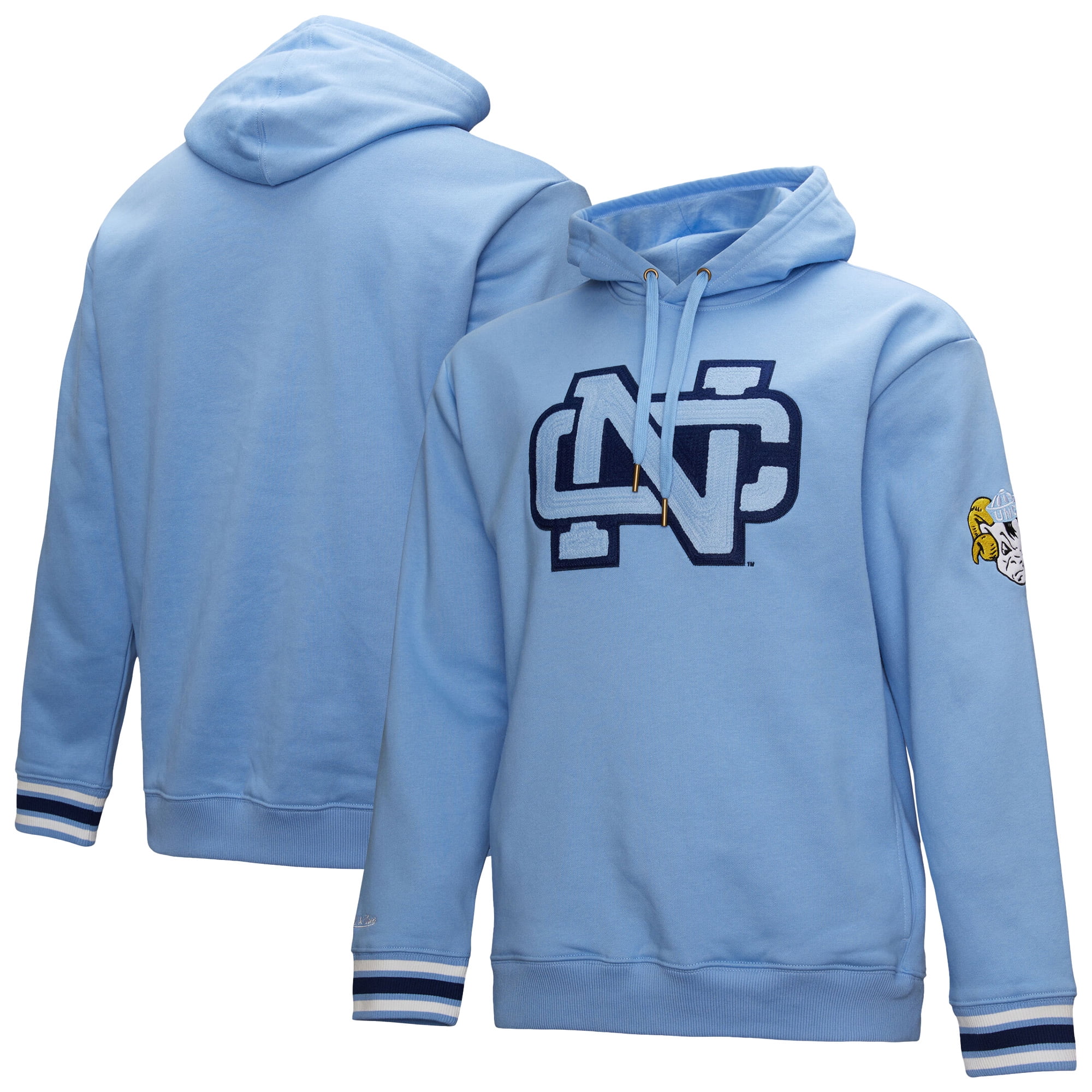Men's Mitchell & Ness Carolina Blue-North Carolina Tar Heels Chainstich ...