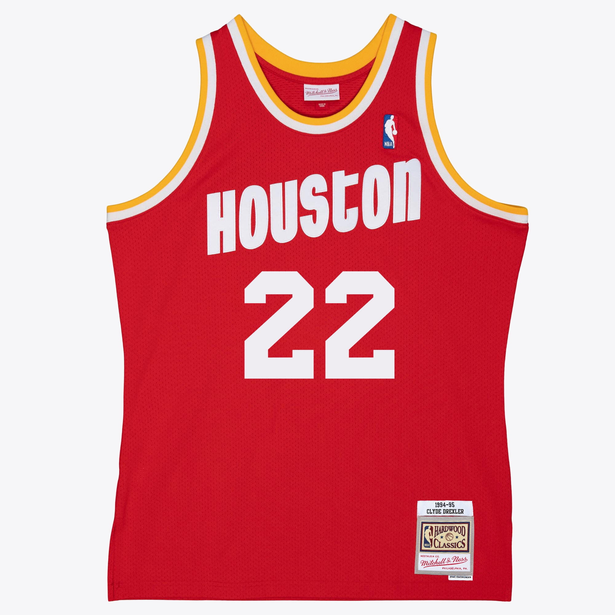 Men's Mitchell & Ness Clyde Drexler Red Houston Rockets 1994/95 ...