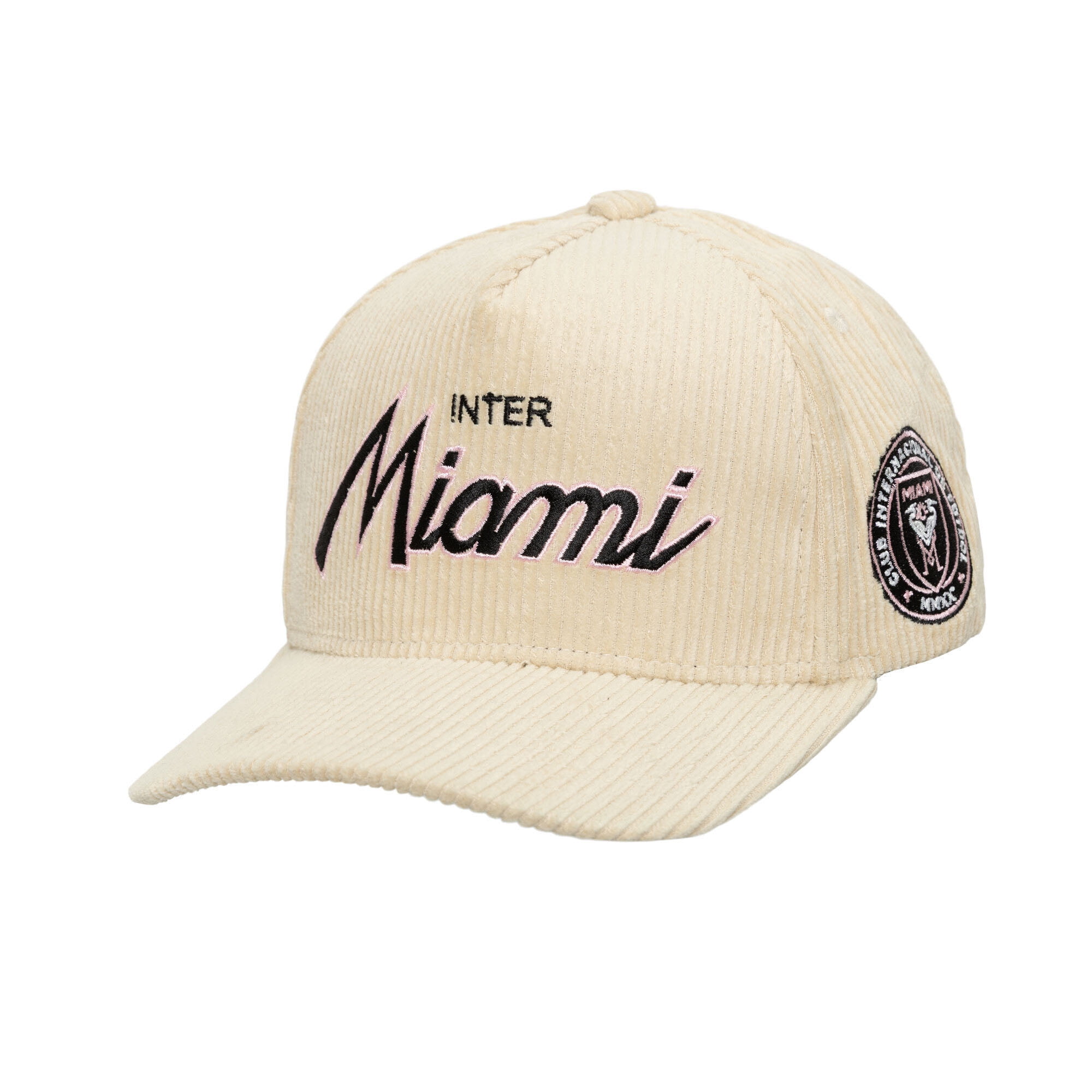 Men's Mitchell & Ness Cream Inter Miami CF Corduroy Off Pro Crown Adjustable Hat - Walmart.com