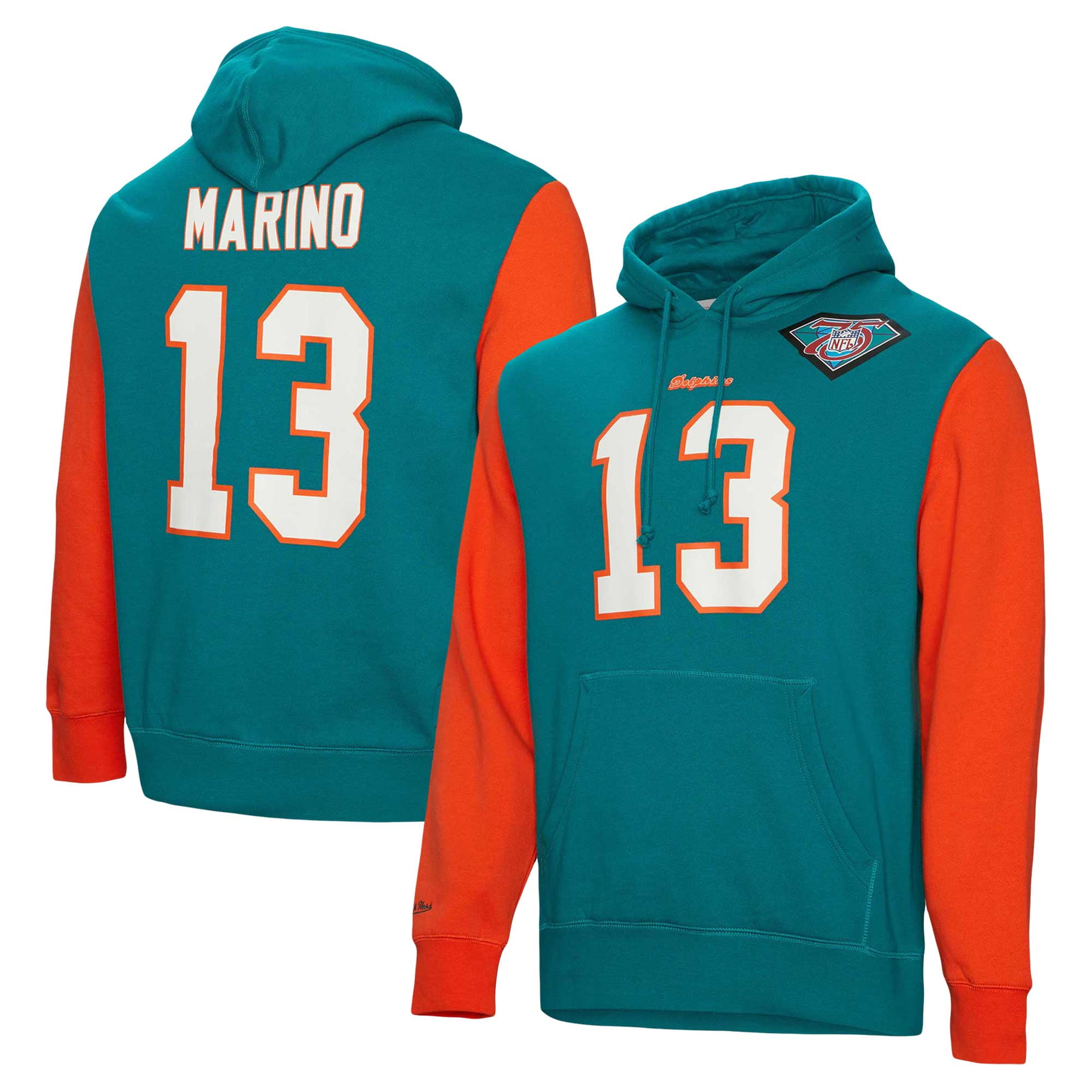 Men's Mitchell & Ness Dan Marino Aqua Miami Dolphins Retired Player ...