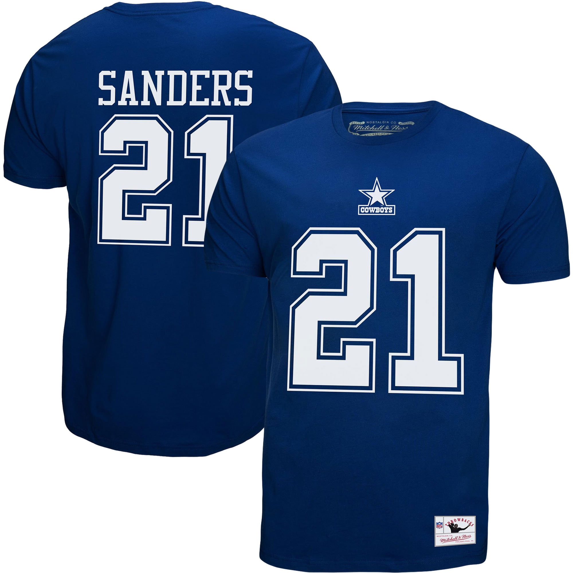 Men's Mitchell & Ness Deion Sanders Royal Dallas Cowboys Retired Player ...