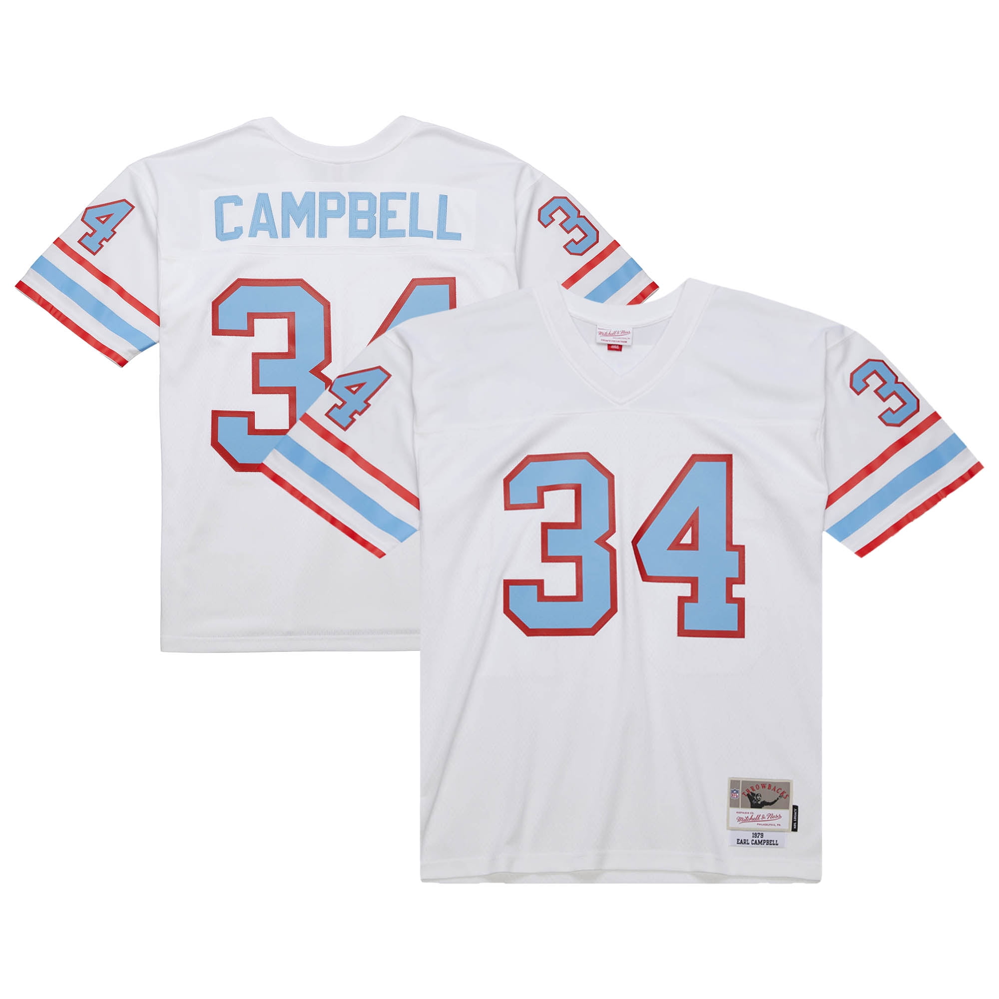 Men's Mitchell & Ness Earl Campbell White Houston Oilers 1979 Legacy ...