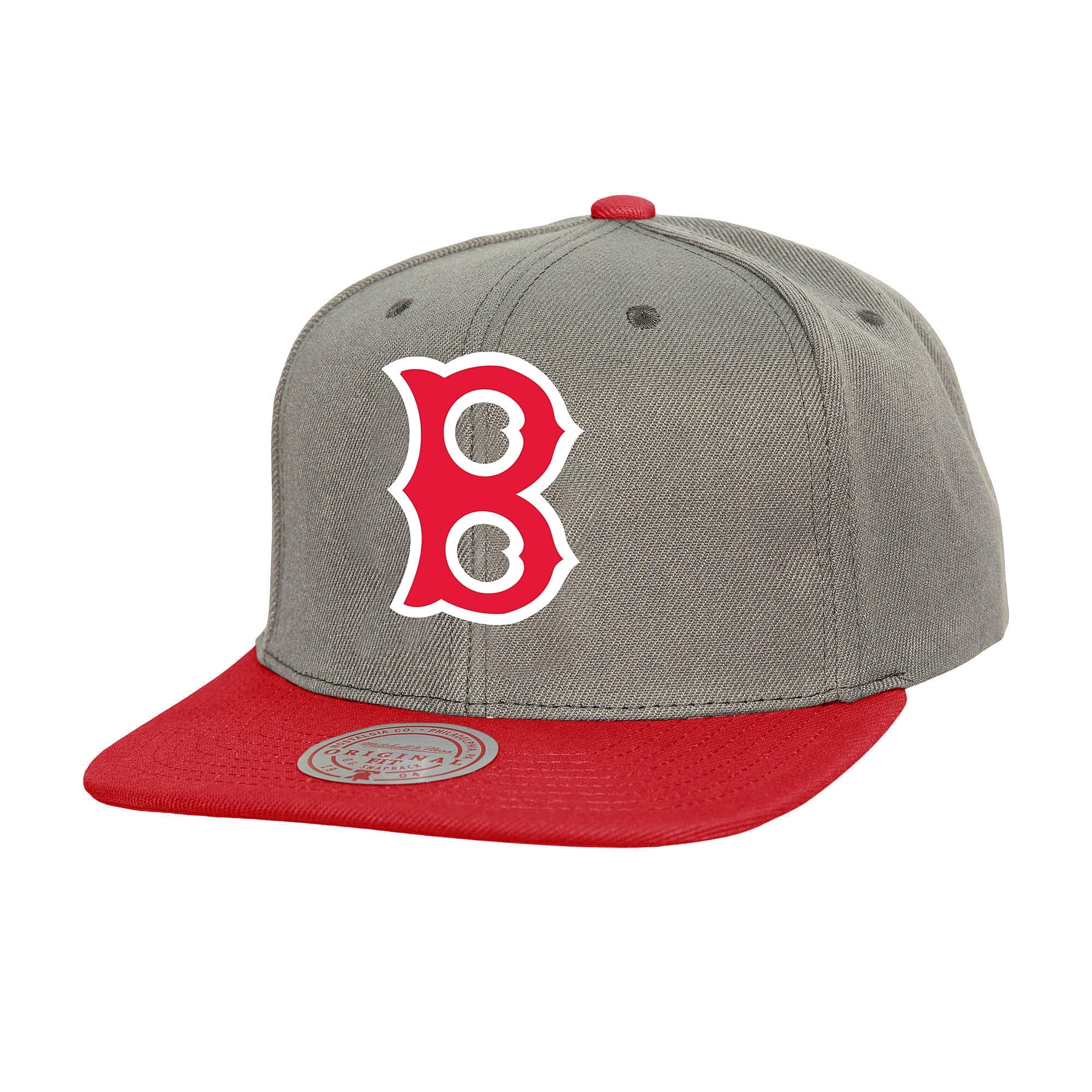 Men's Mitchell & Ness Gray Boston Red Sox Cooperstown Collection Basic ...