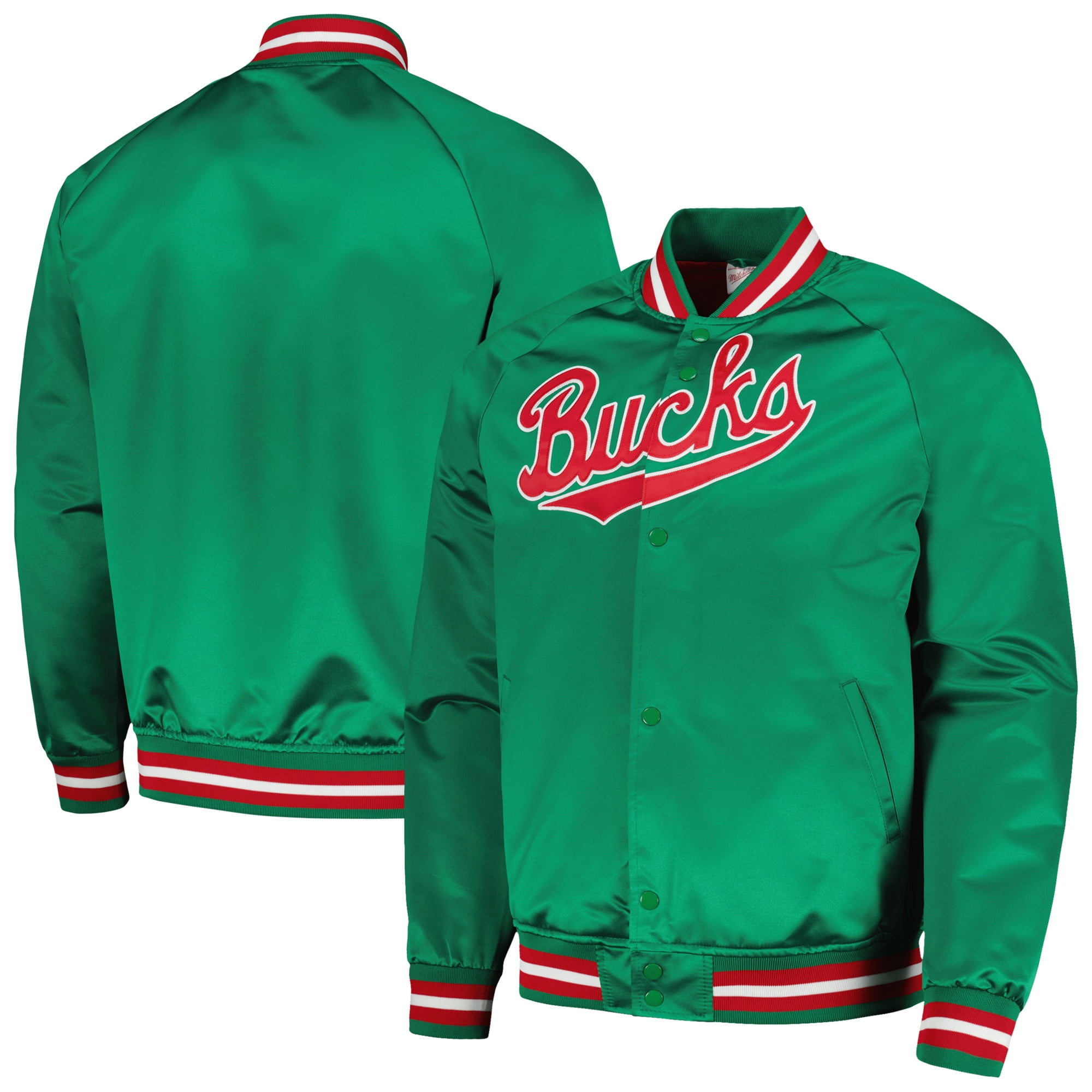 Men's Mitchell & Ness Green Milwaukee Bucks Hardwood Classics Throwback ...