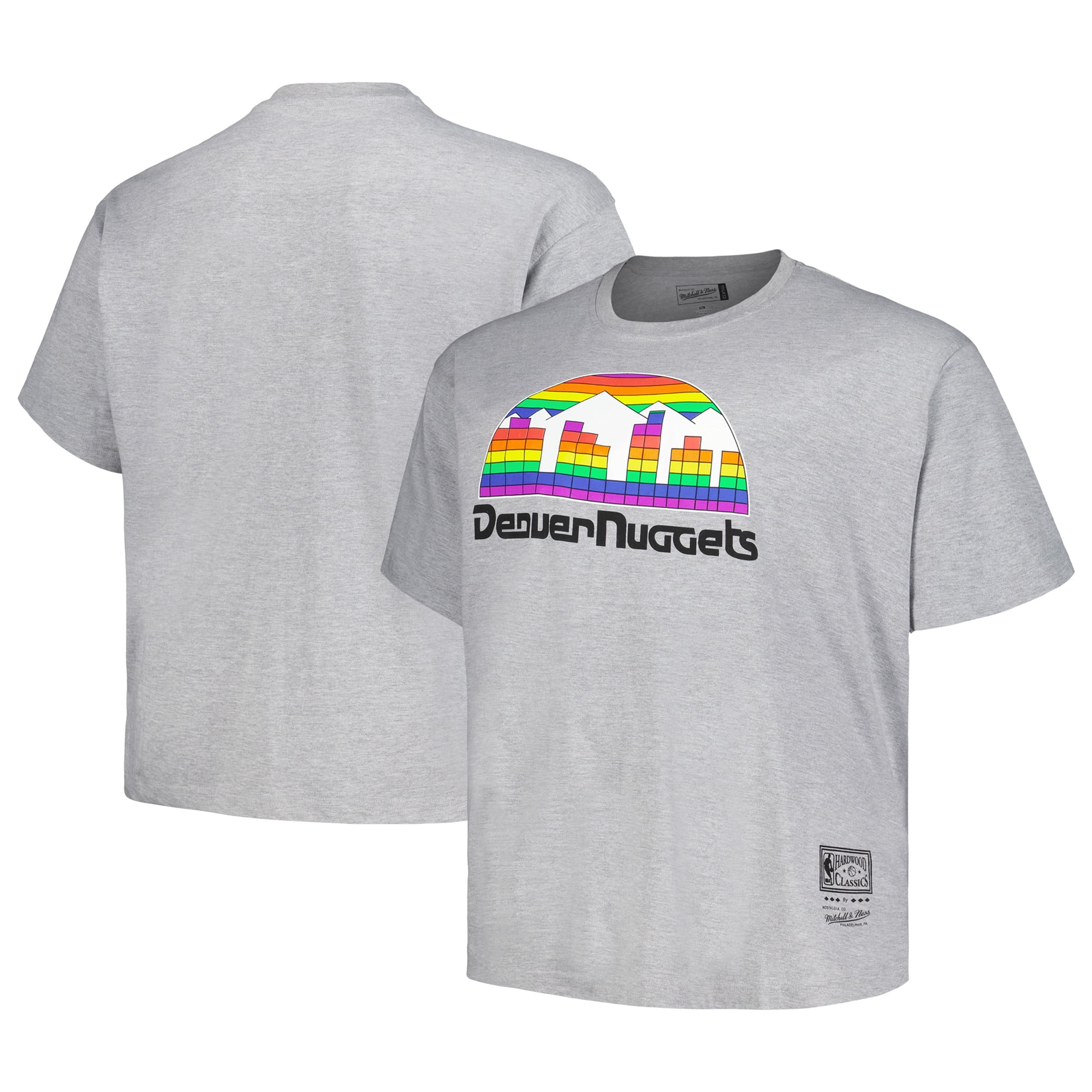 Men's Mitchell & Ness Heather Gray Denver Nuggets Big & Tall Hardwood ...