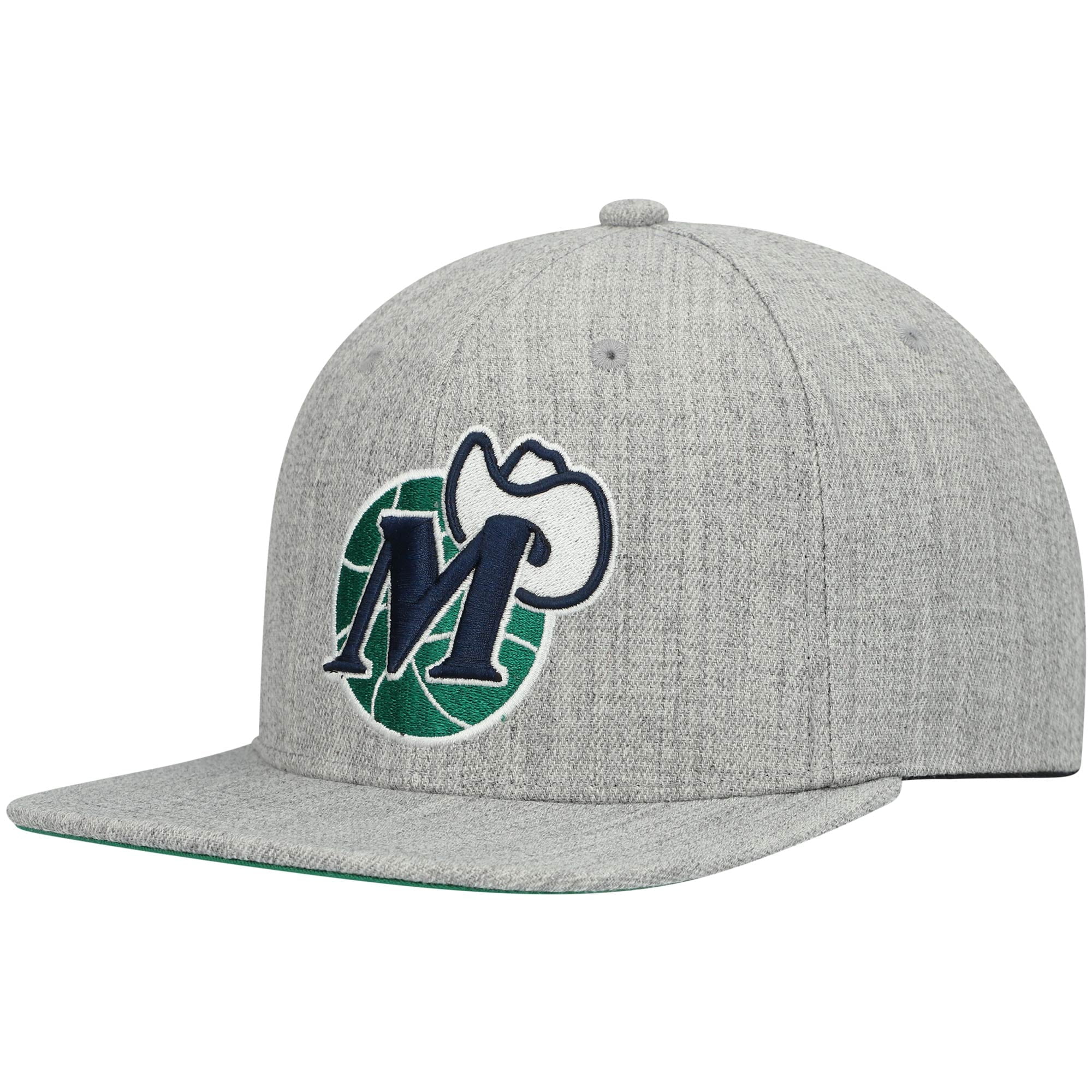 Men's Mitchell & Ness Heathered Gray Dallas Mavericks Hardwood Classics ...