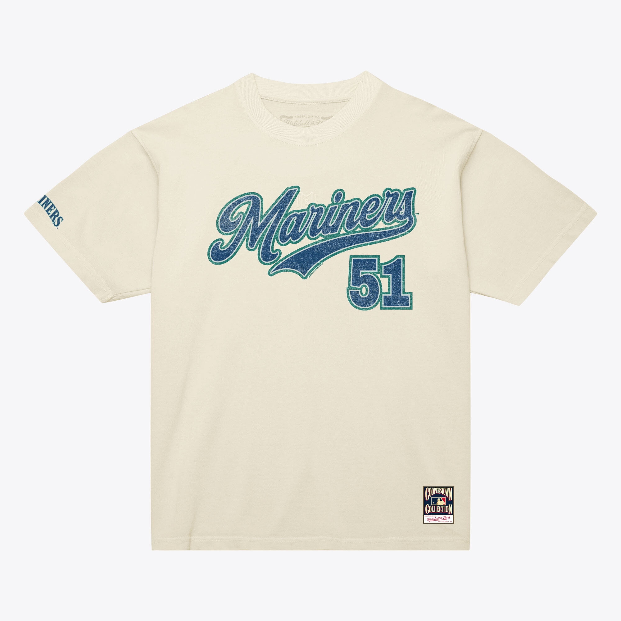 Men's Mitchell & Ness Ichiro Suzuki Cream Seattle Mariners Cooperstown ...