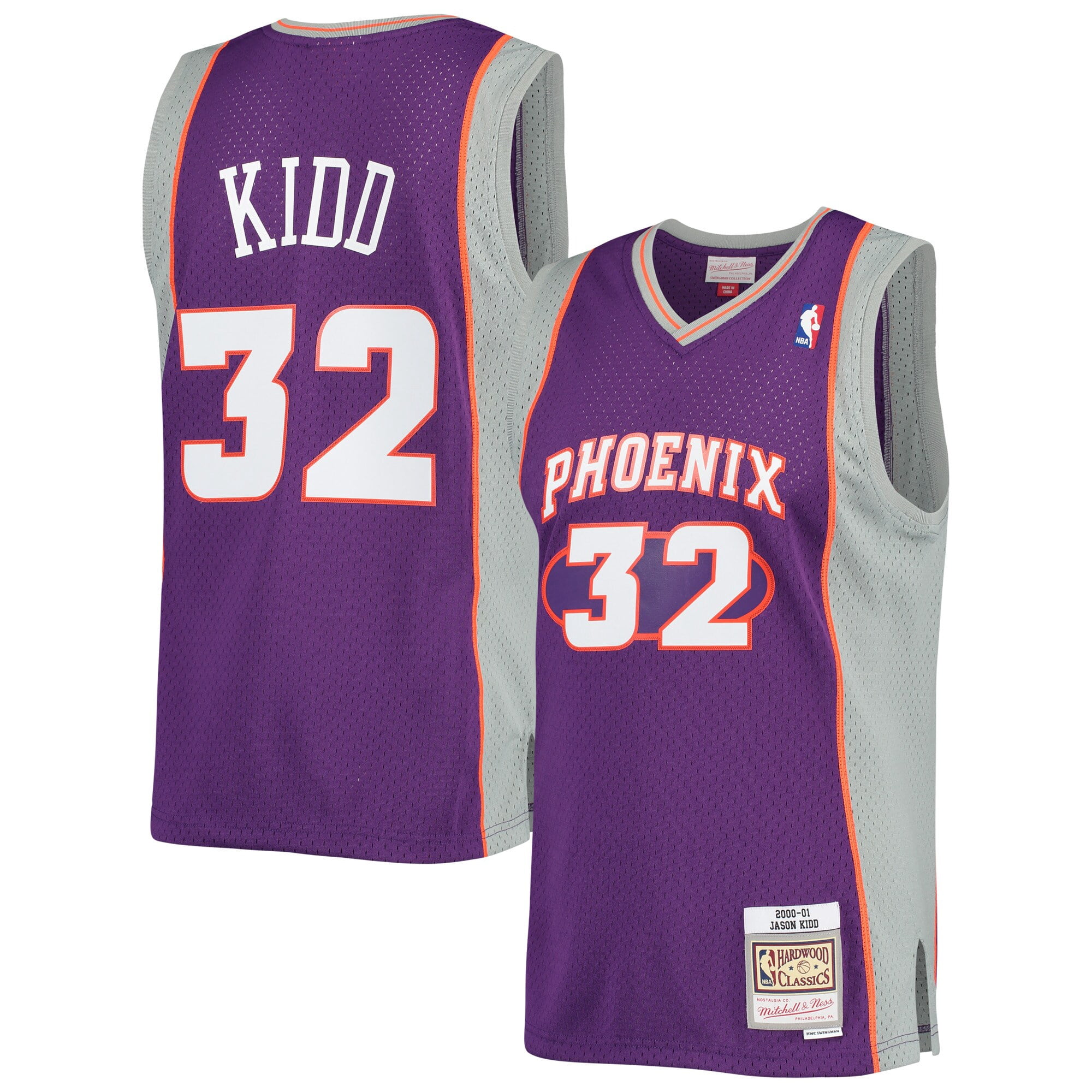 Men's Mitchell & Ness Jason Kidd Purple Phoenix Suns 2000/01 Hardwood ...