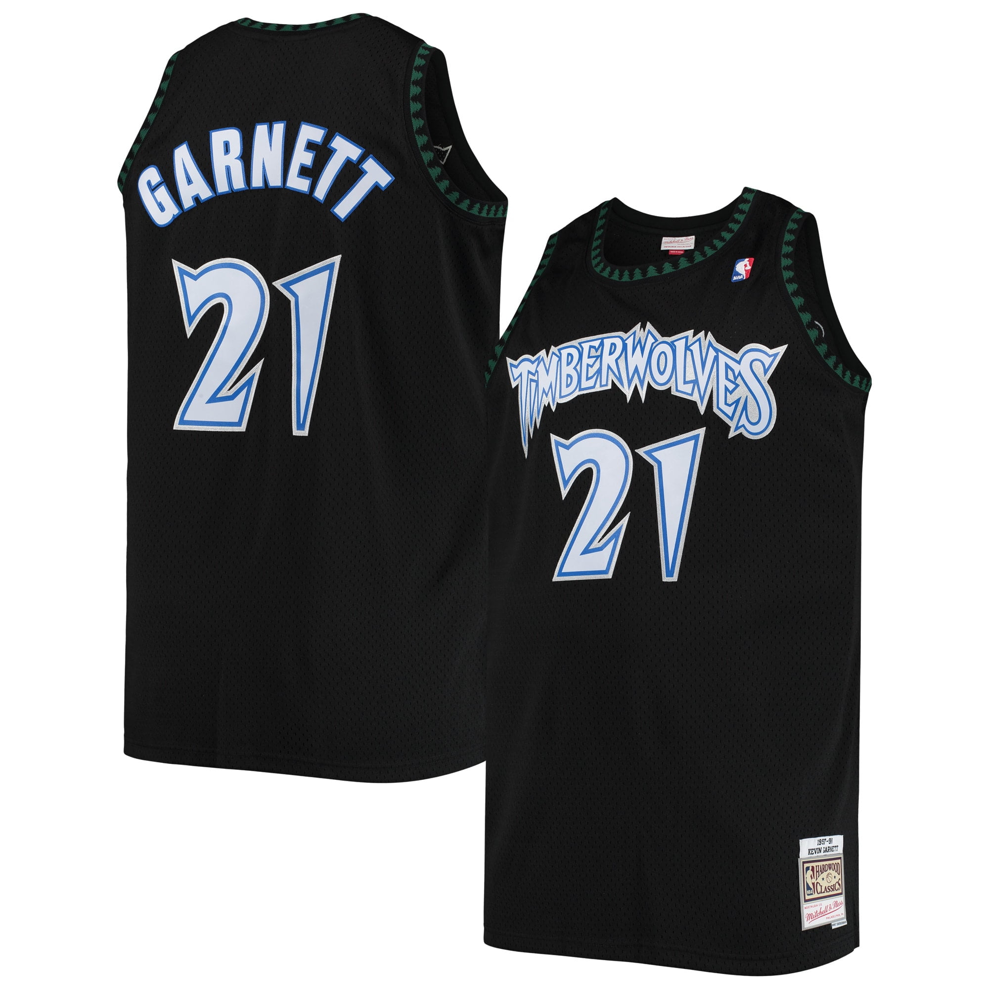 Men's Mitchell & Ness Kevin Garnett Black Minnesota Timberwolves 1997/ ...