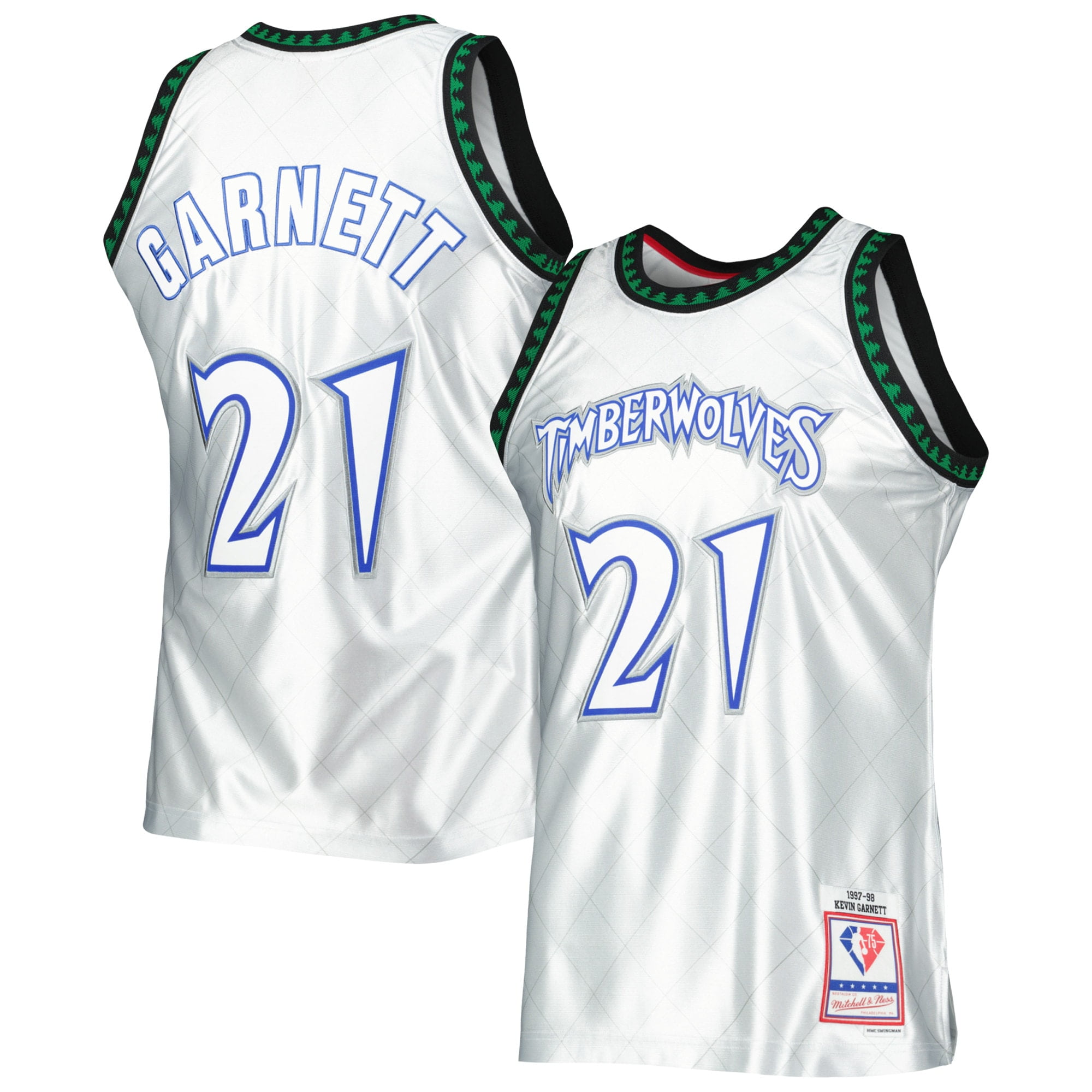Men's Mitchell & Ness Kevin Garnett Platinum Minnesota Timberwolves ...