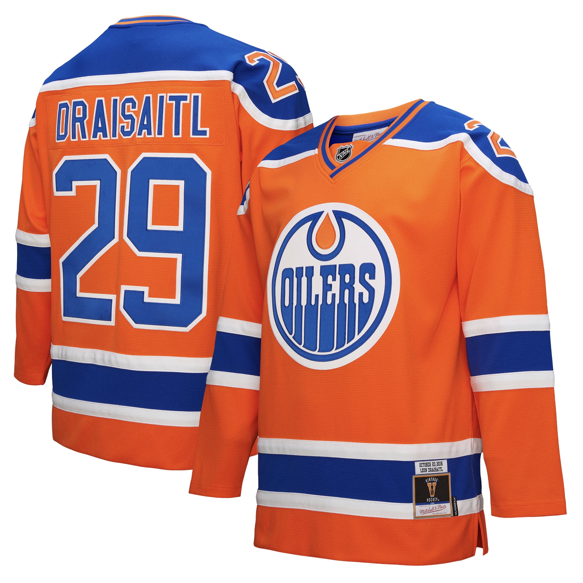 Men's Mitchell & Ness Leon Draisaitl Orange Edmonton Oilers Power Play ...