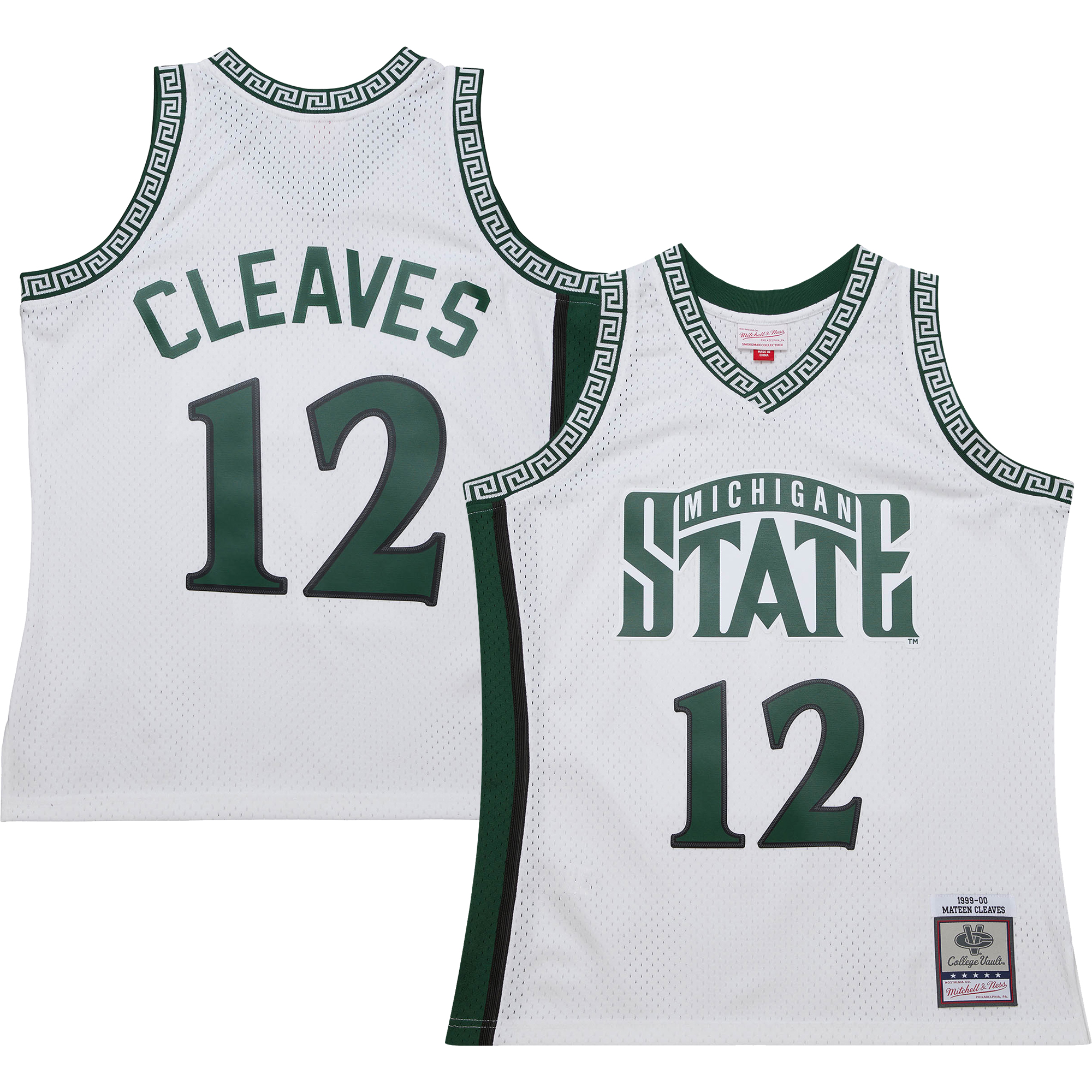 Men's Mitchell & Ness Mateen Cleaves White Michigan State Spartans ...