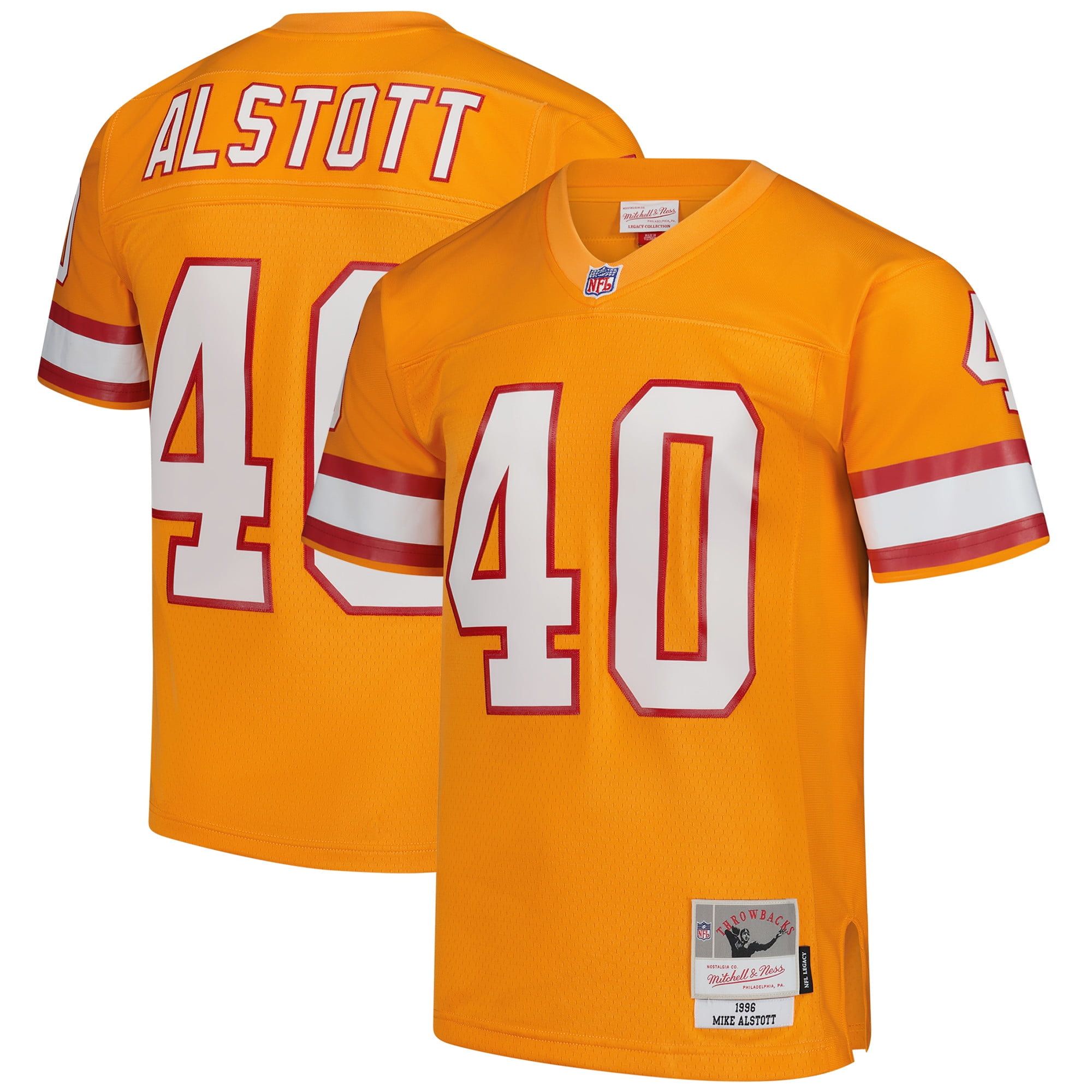 Men's Mitchell & Ness Mike Alstott Orange Tampa Bay Buccaneers Legacy ...