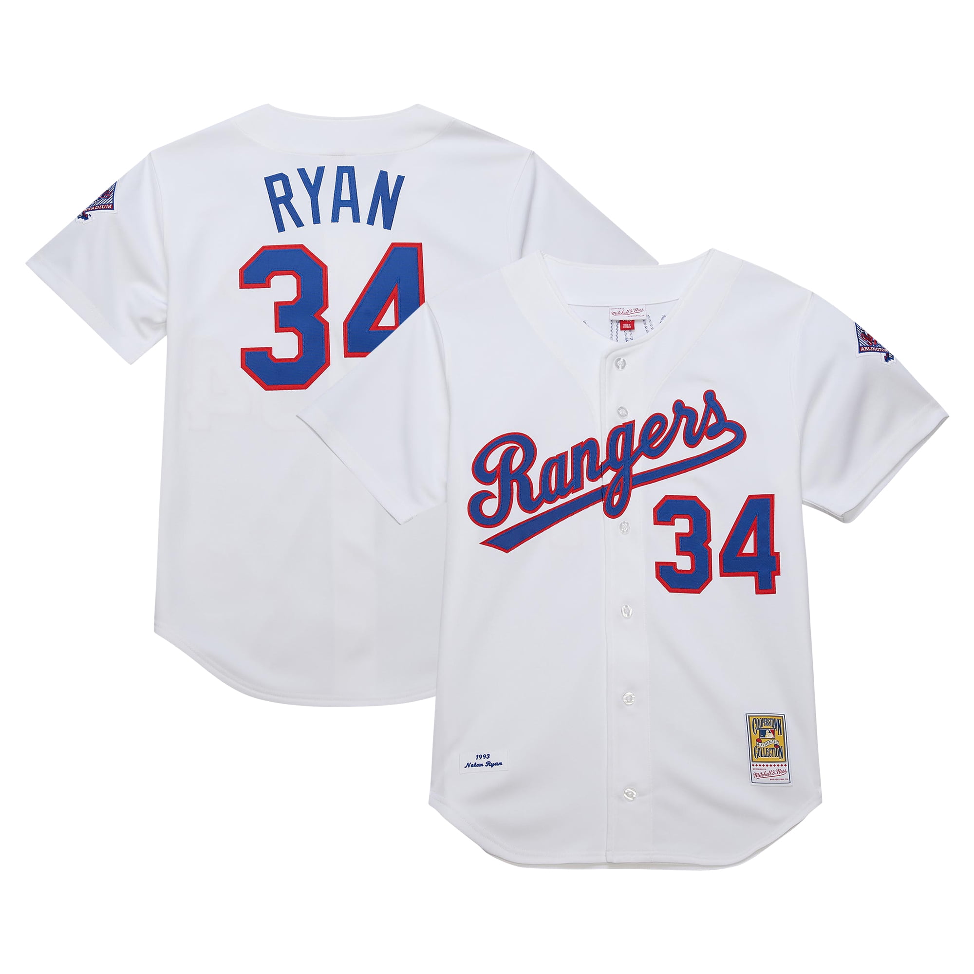 Men's Mitchell & Ness Nolan Ryan Nolan Ryan White Texas Rangers 1993 ...