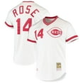 Men's Mitchell & Ness Pete Rose White Cincinnati Reds Cooperstown ...