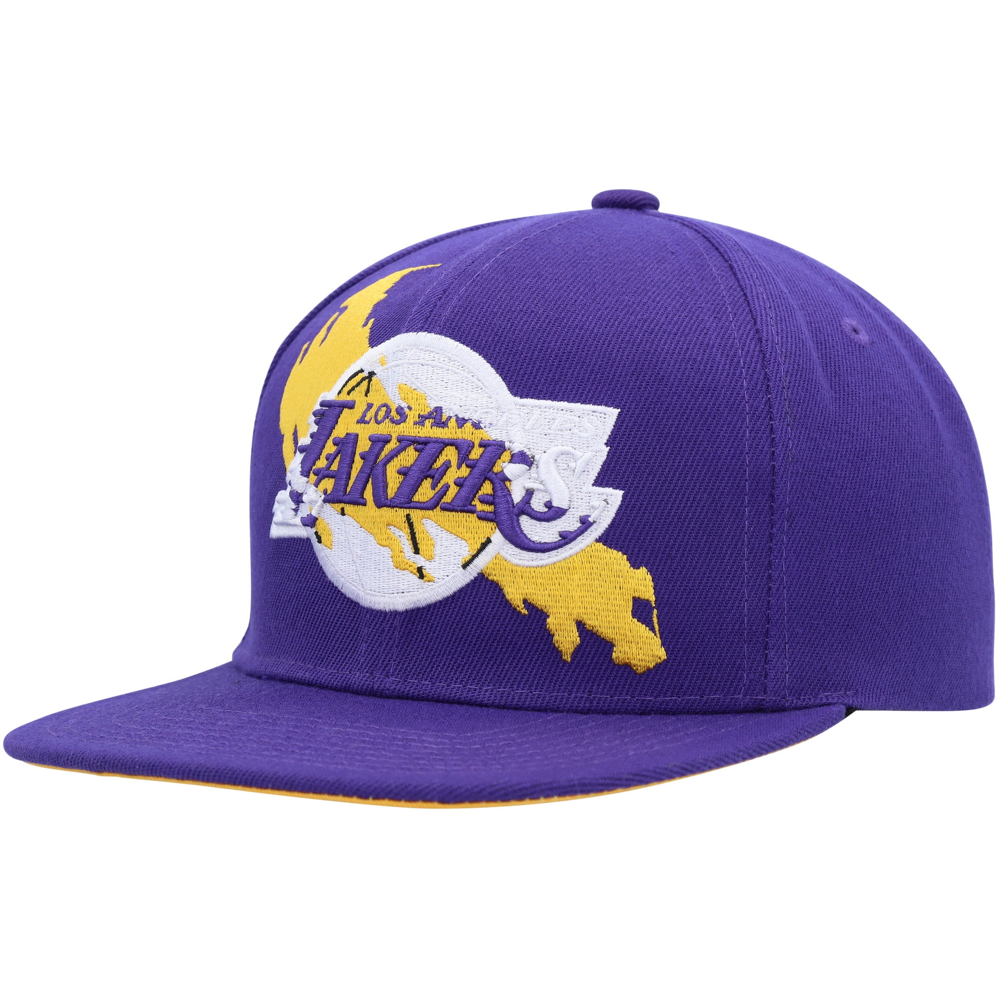 Men's Mitchell & Ness Purple Los Angeles Lakers Paint By Numbers ...