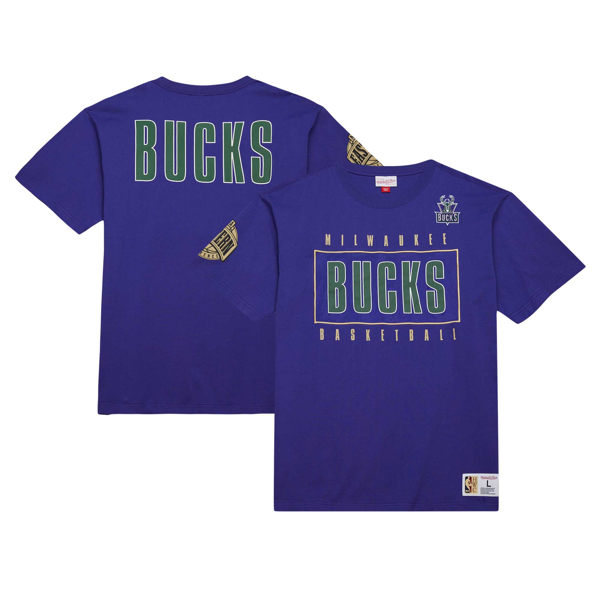 Men's Mitchell & Ness Purple Milwaukee Bucks Hardwood Classics Team OG ...