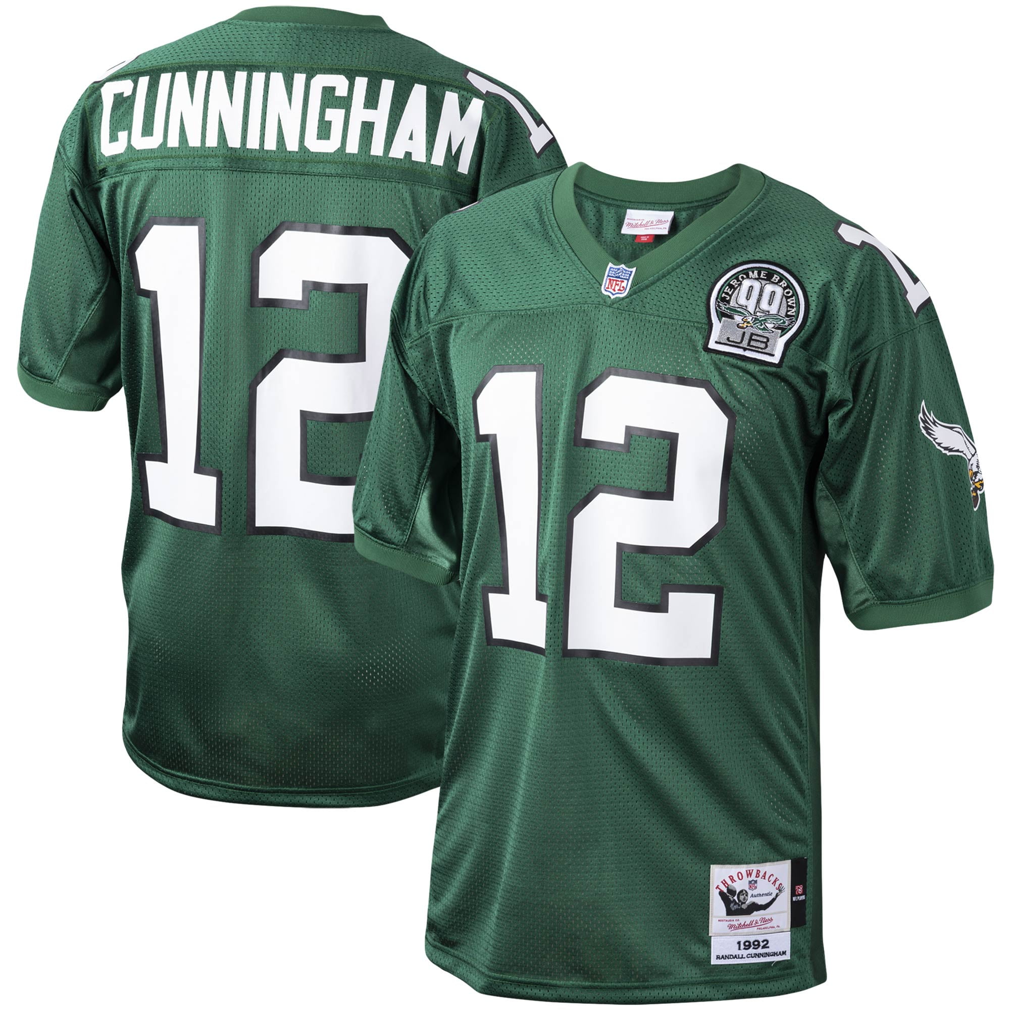 Men's Mitchell & Ness Randall Cunningham Green Philadelphia Eagles 1992 ...