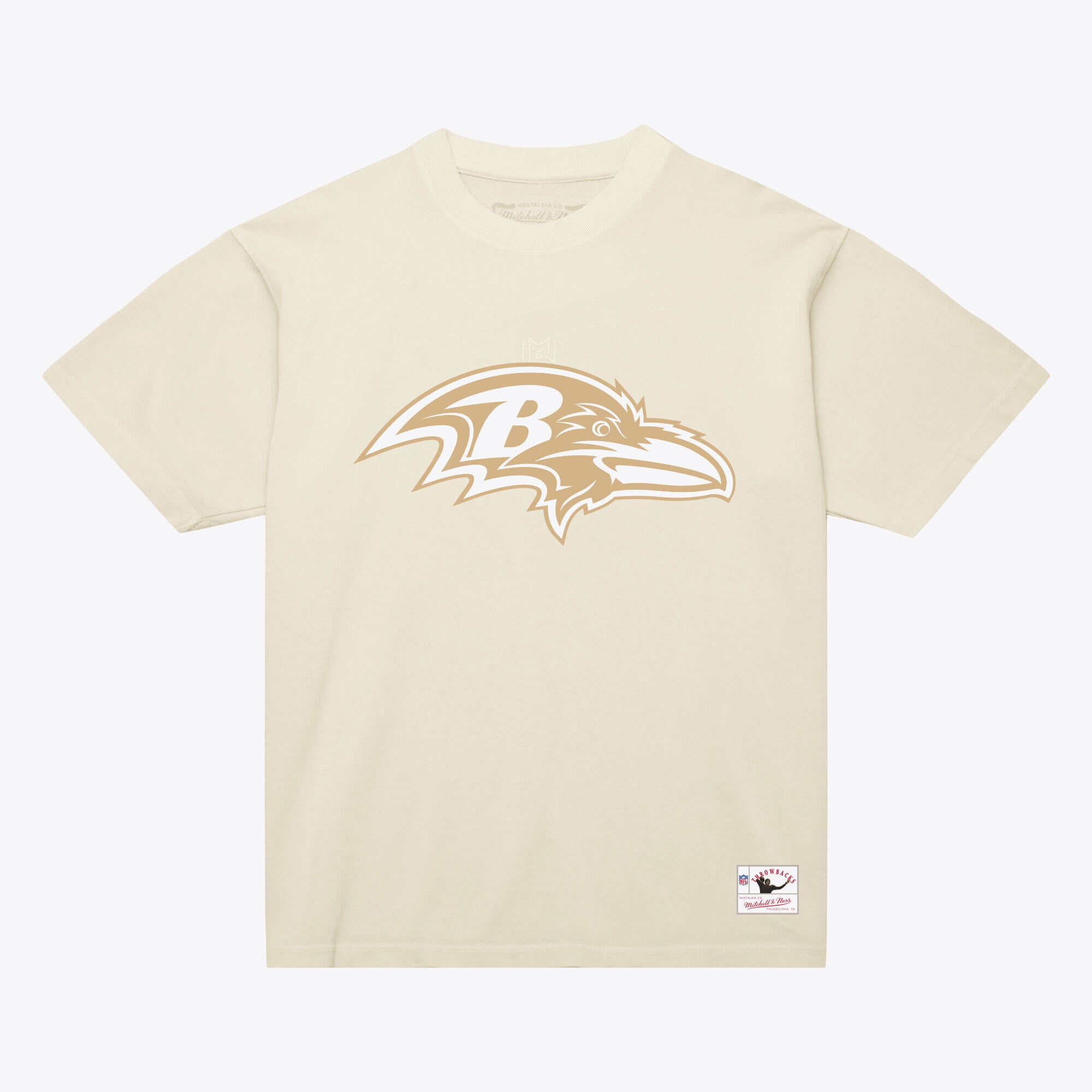 Men's Mitchell & Ness Ray Lewis Cream Baltimore Ravens Sandman Name ...