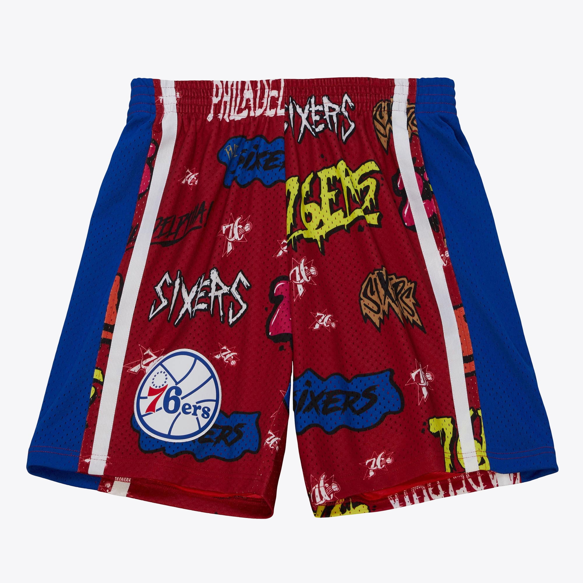 Men's Mitchell & Ness Red Philadelphia 76ers 1998/99 Hardwood Classics ...