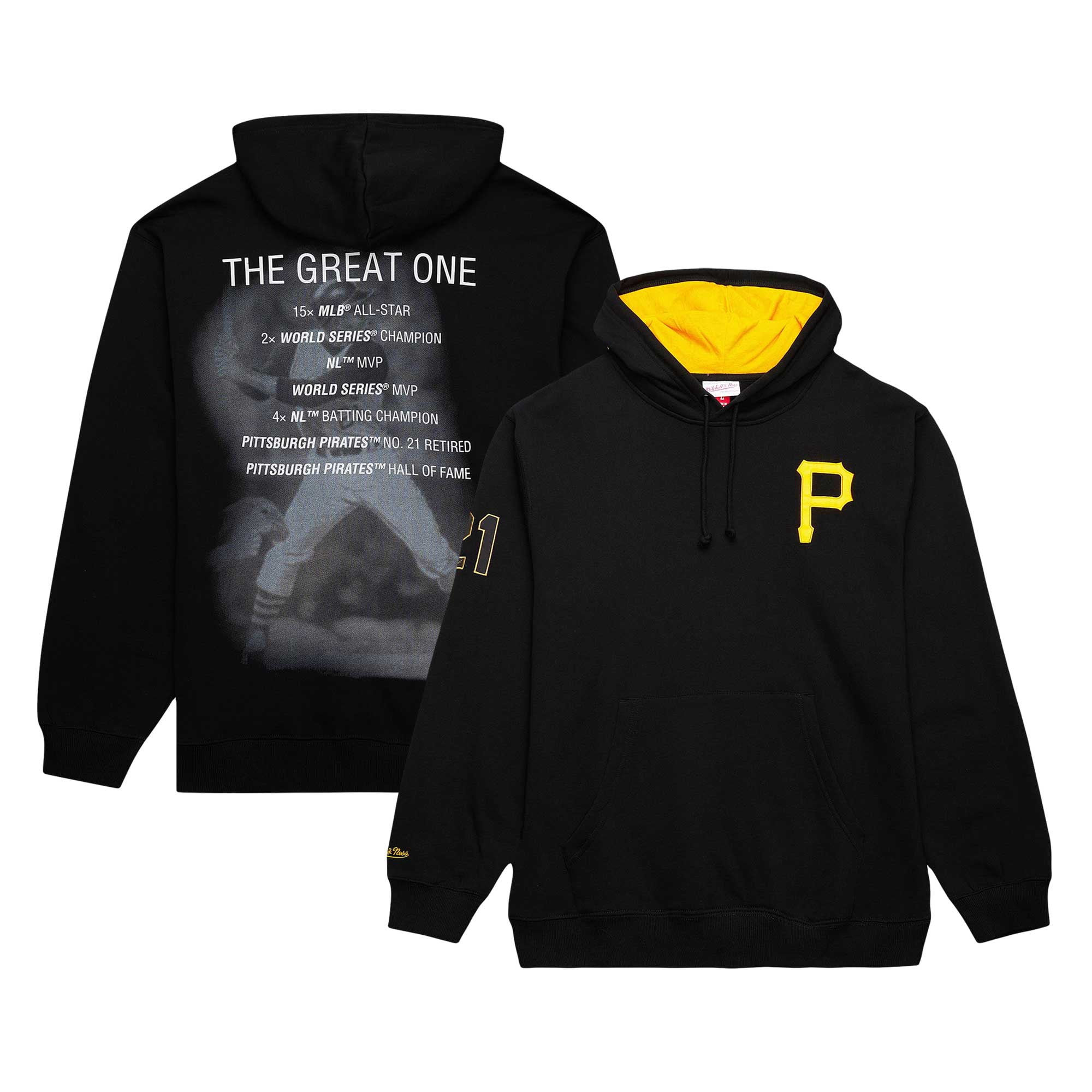 Men's Mitchell & Ness Roberto Clemente Black Pittsburgh Pirates Vintage ...