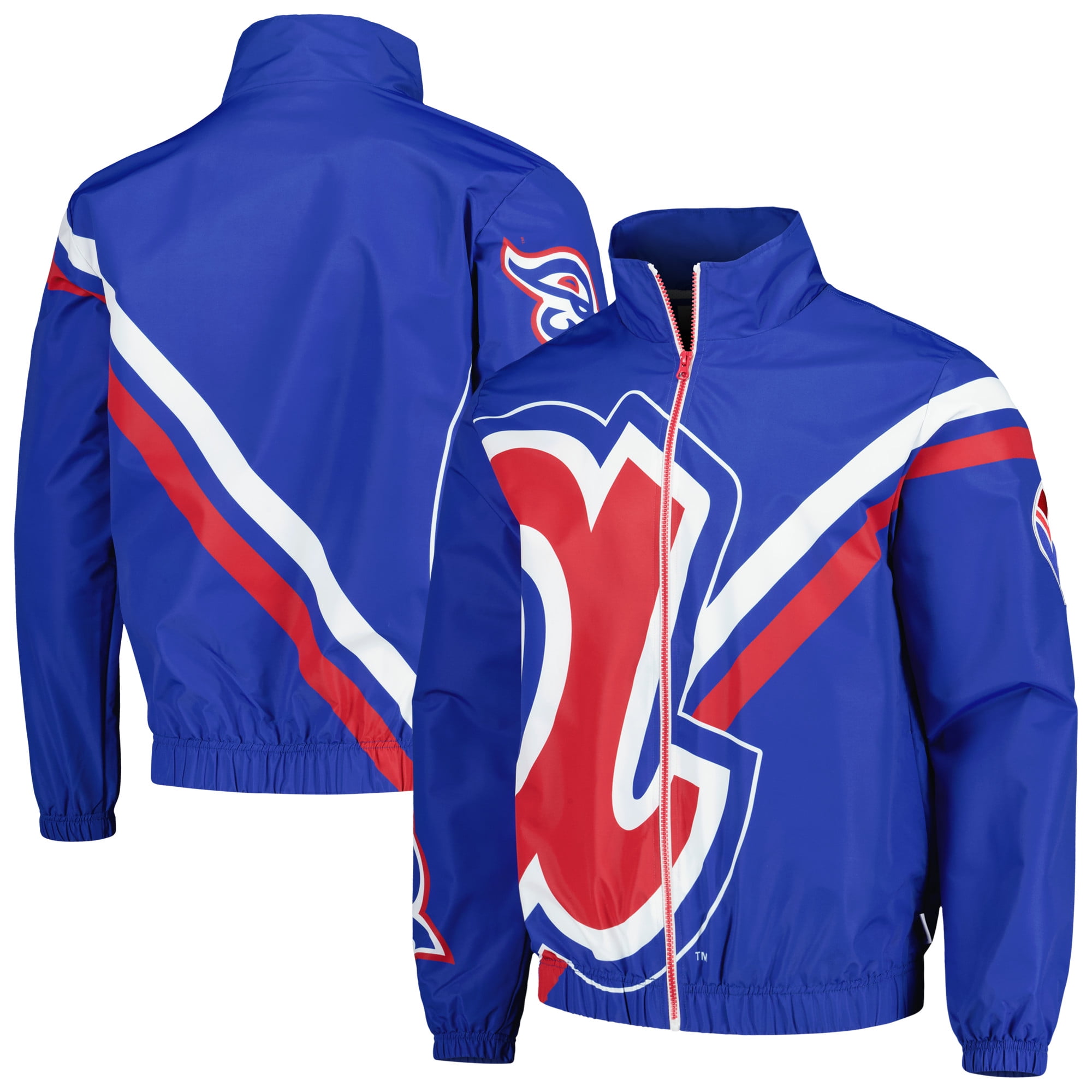 Men's Mitchell & Ness Royal Atlanta Braves Exploded Logo Warm Up Full ...