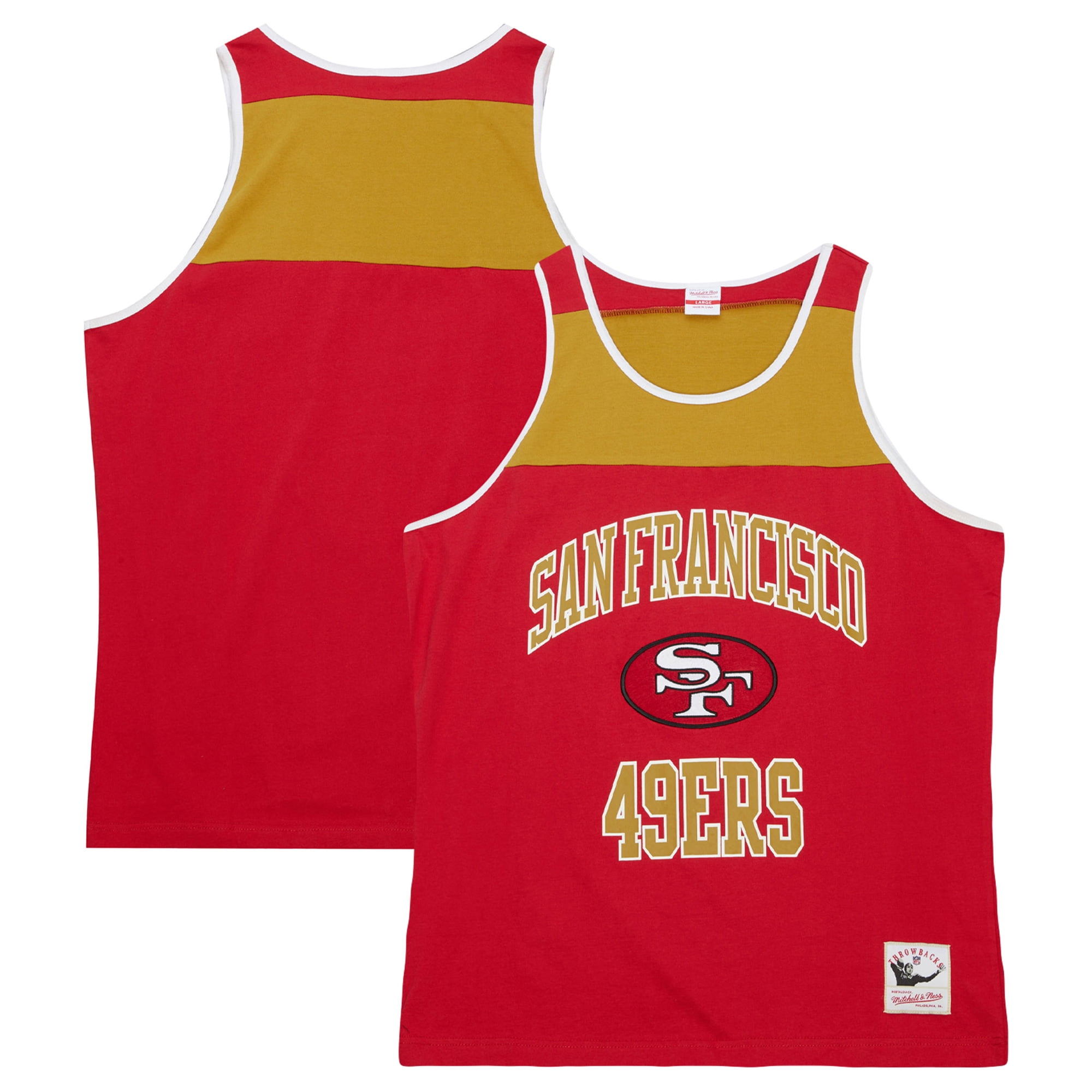 Men's Mitchell & Ness Scarlet/Gold San Francisco 49ers Heritage ...