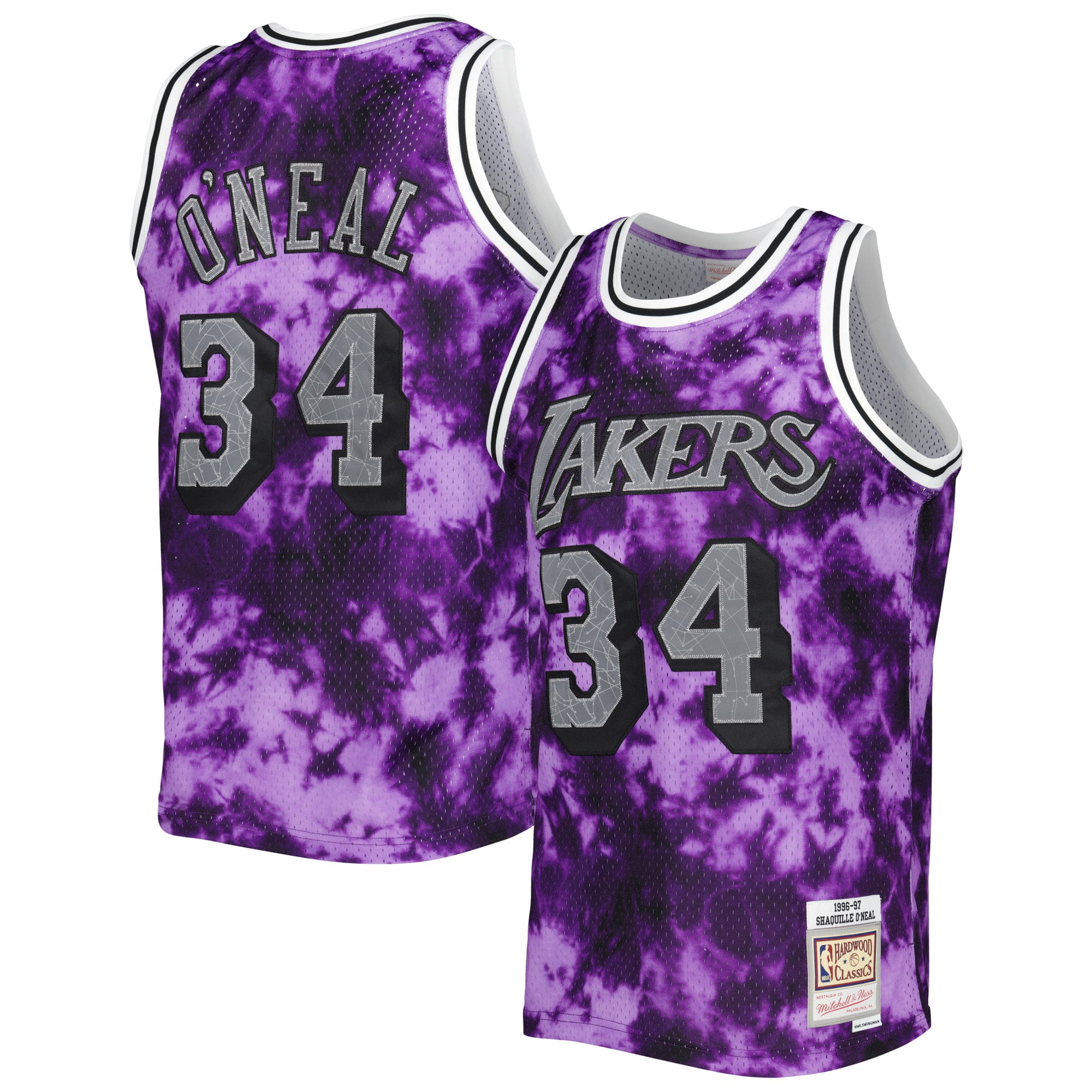 Men's Mitchell & Ness Shaquille O'Neal Purple Los Angeles Lakers 1996/ ...