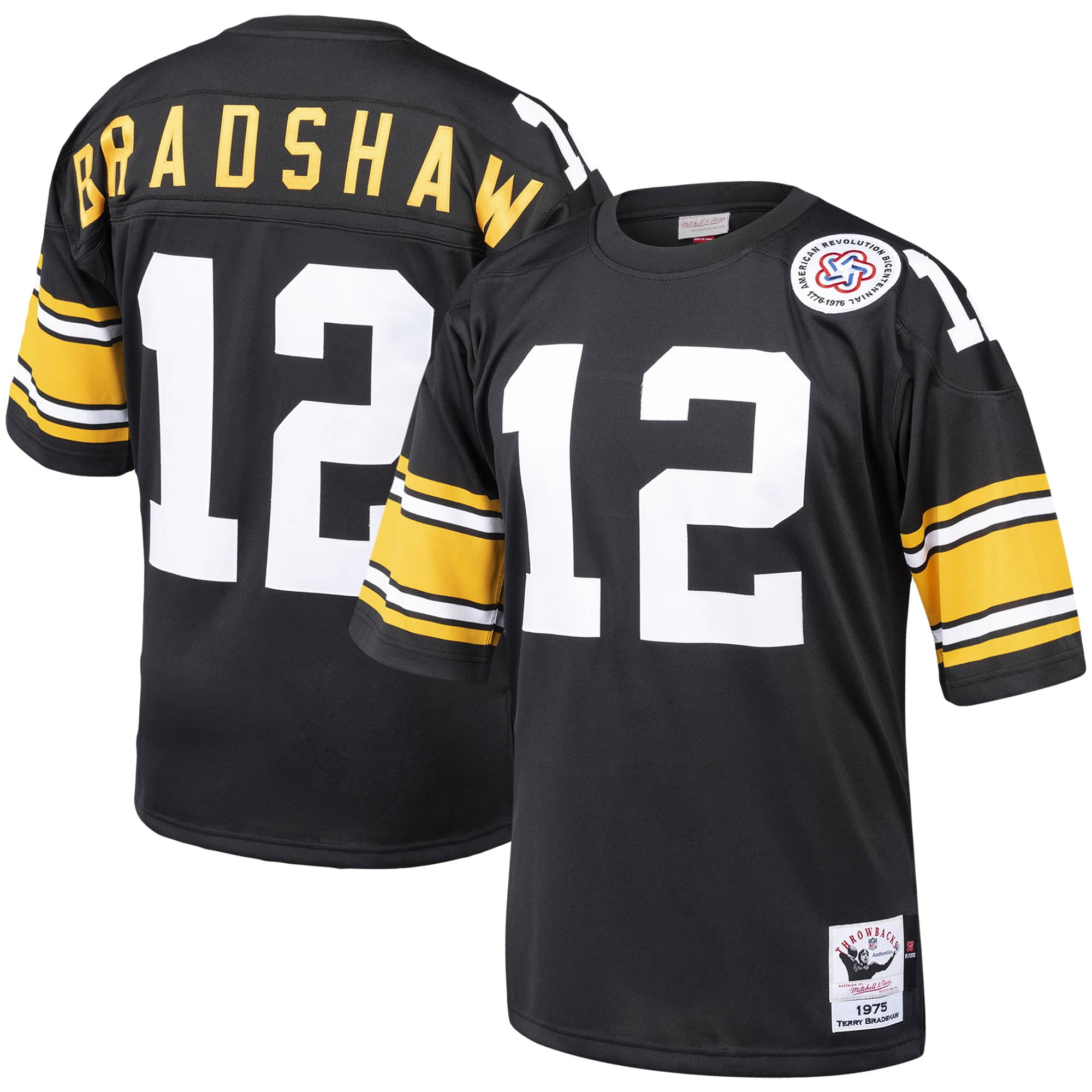 Men's Mitchell & Ness Terry Bradshaw Black Pittsburgh Steelers ...