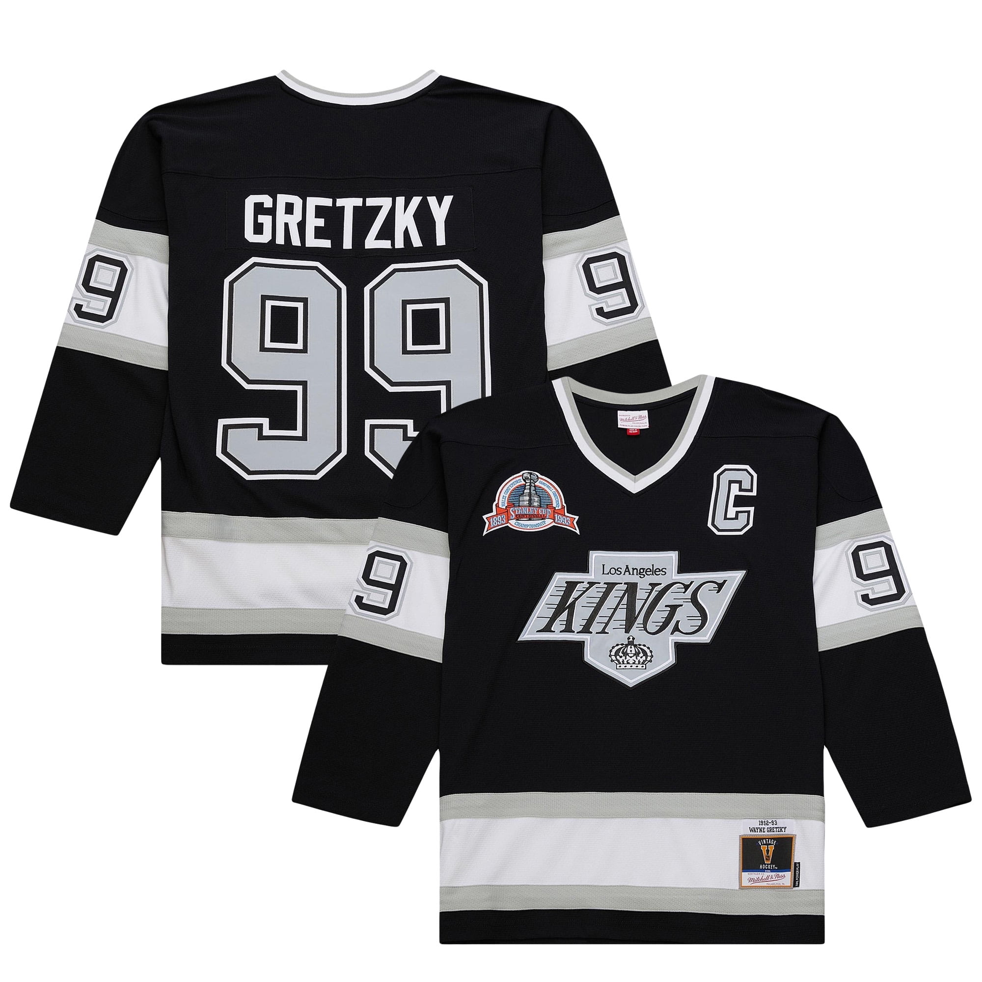 Men's Mitchell & Ness Wayne Gretzky Black Los Angeles Kings Big & Tall ...