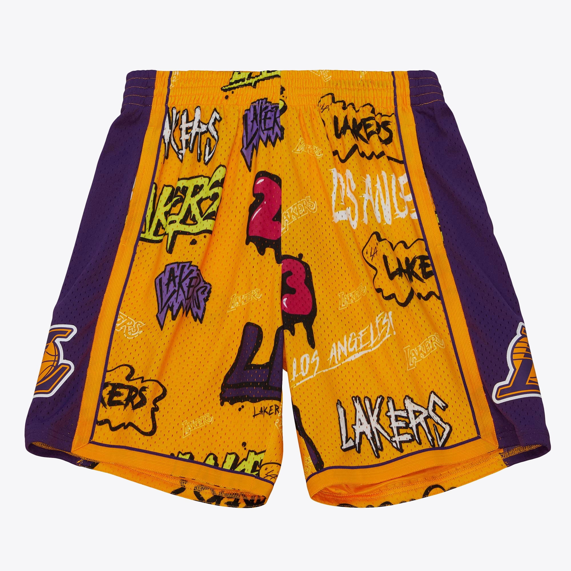 Men's Mitchell & Ness Yellow Los Angeles Lakers 1998/99 Hardwood ...