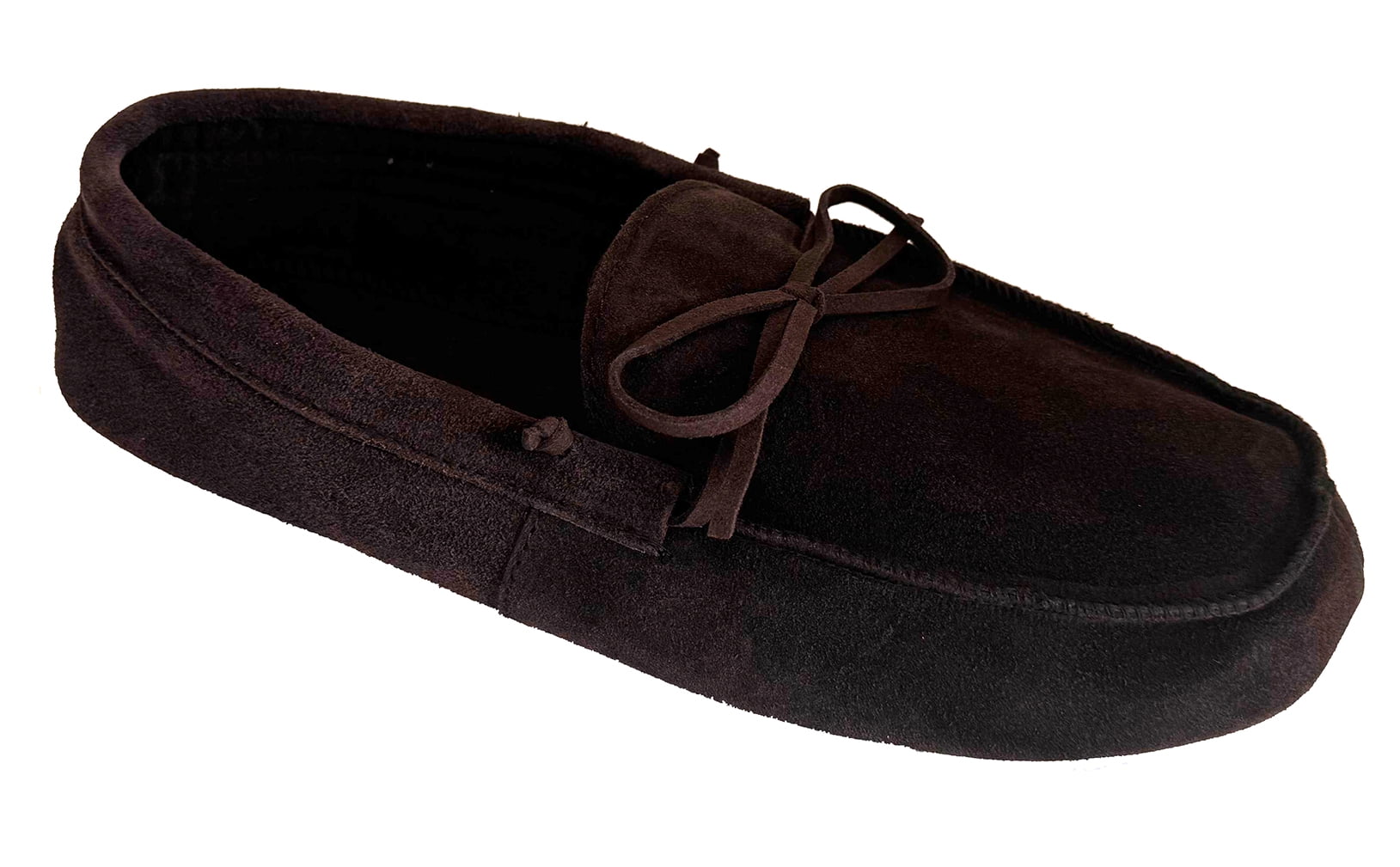 Men's Moccasin House Slipper Suede Leather Insulated Shoes - Walmart.com