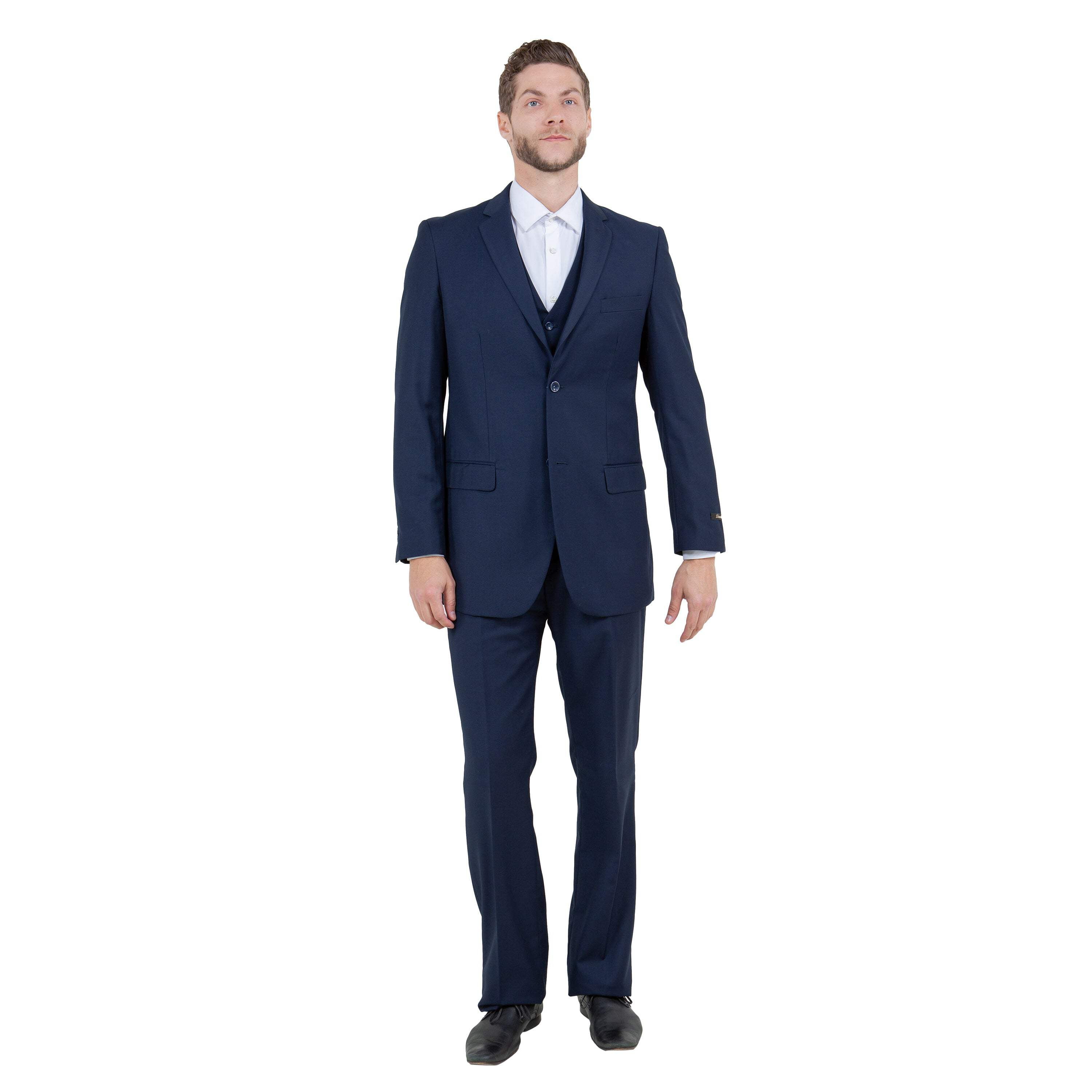 Men's Modern-Fit 3-Piece Suit Set w/ Jacket, Vest and Pants - Walmart.com