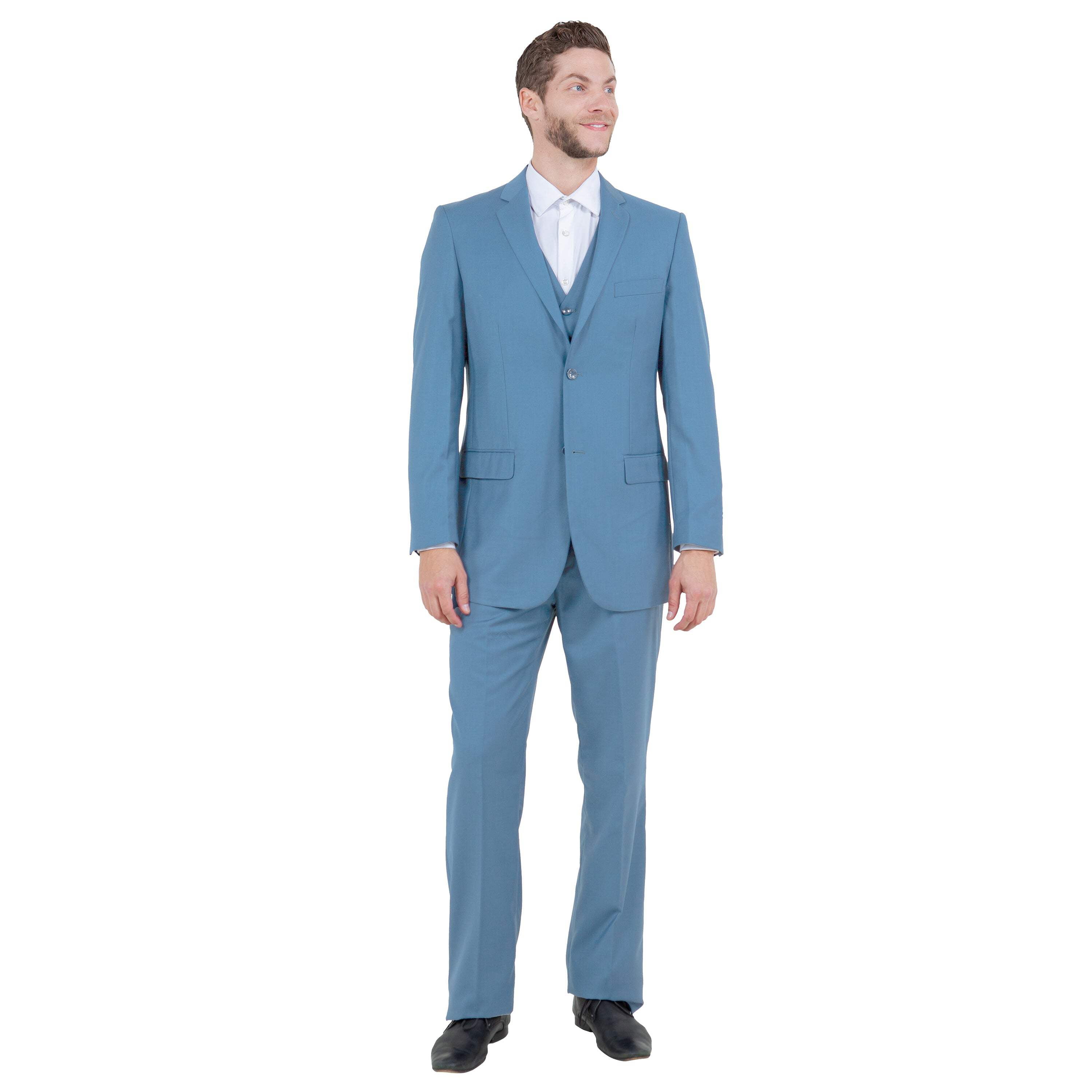 Men's Modern-Fit 3-Piece Suit Set w/ Jacket, Vest and Pants - Walmart.com