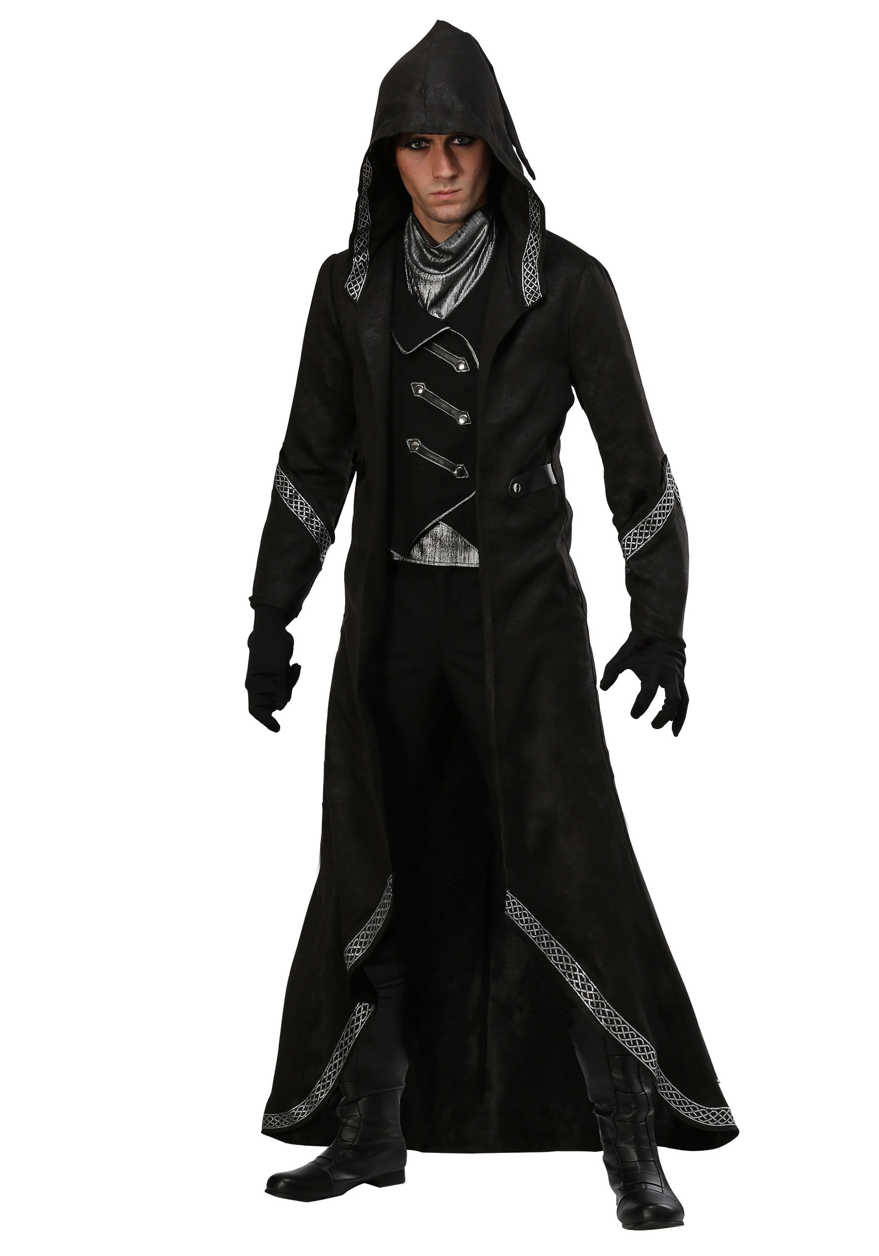 Men's Modern Warlock Costume - Evil Sorcerer Halloween Adult Horror ...
