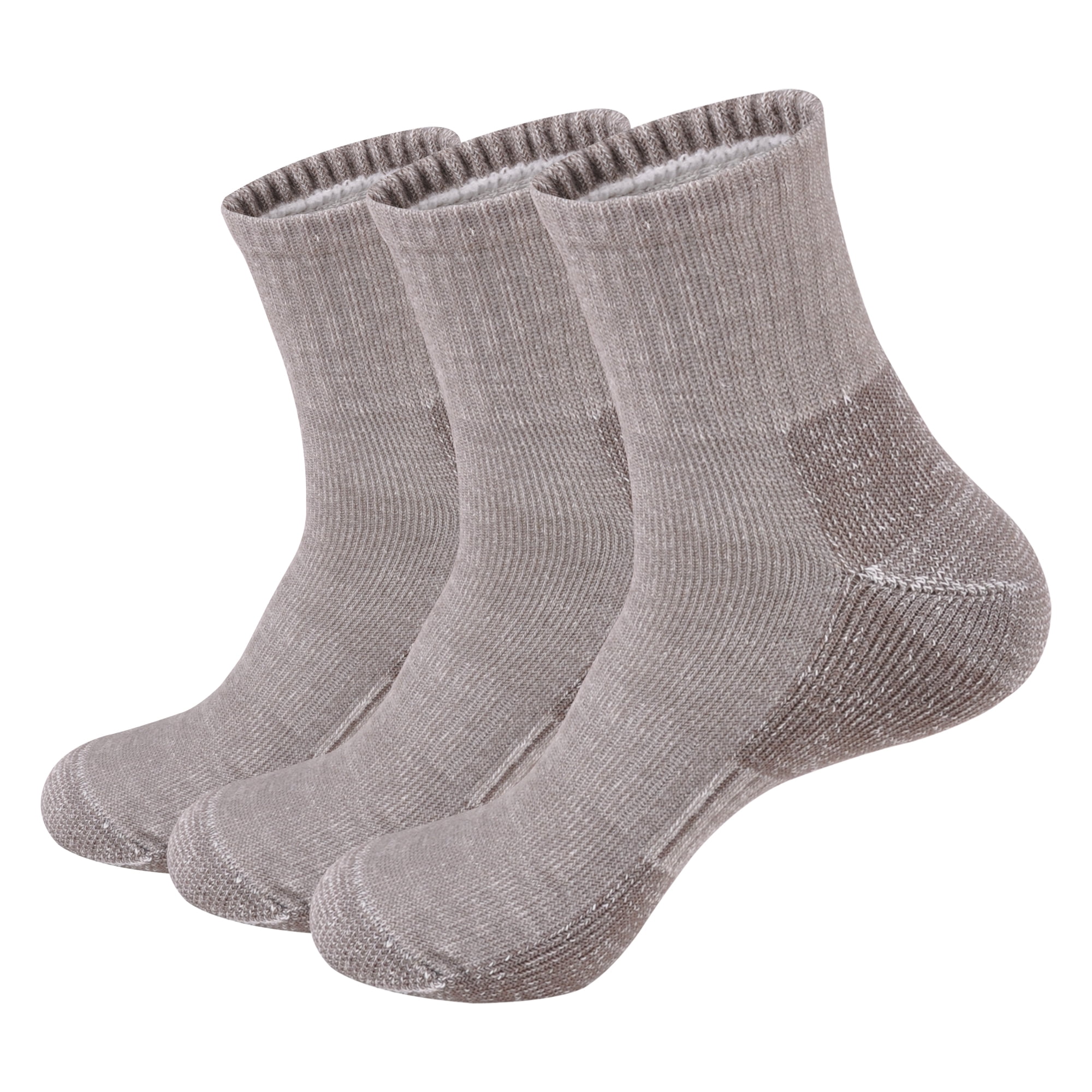 GKX Men's Thick Wool Blend Quarter Socks, Moisture Wicking, Size 6-12 ...