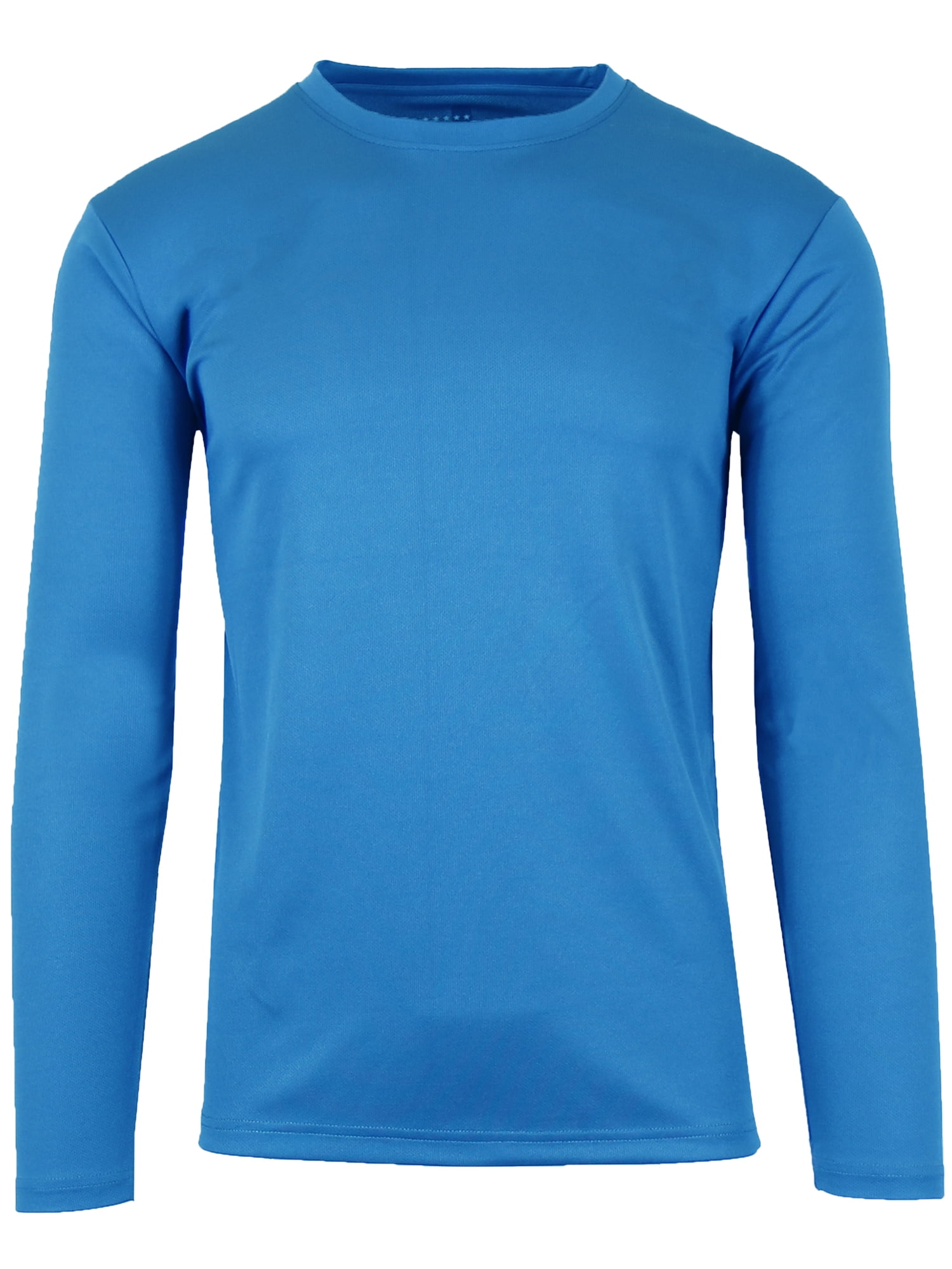 Men's Moisture Wicking Long Sleeve Performance Crew Neck Tagless Tee ...