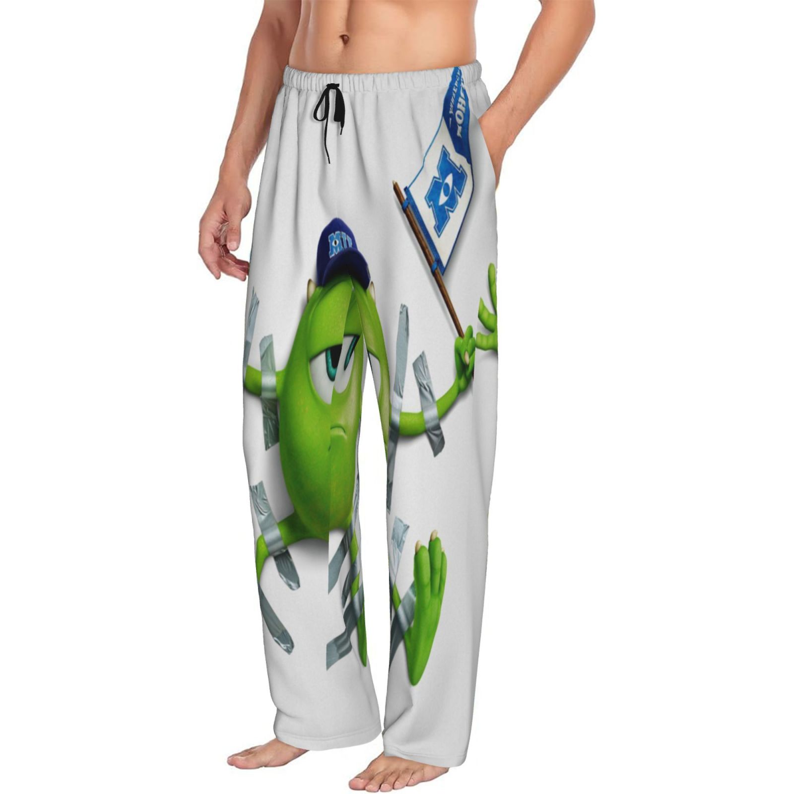 Men's Monster Inc Pajama Pants Pjs Bottoms with Pockets Sleep Lounge ...