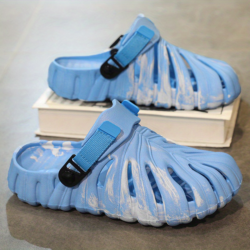 Men's Monstera Clogs, Slip-on Closed Toe Sandals, Soft Sole Walking ...