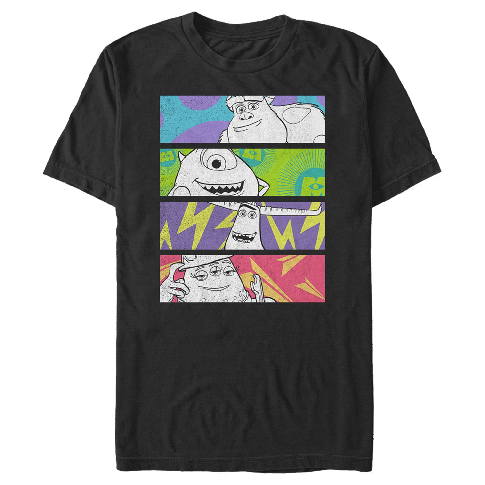 Men's Monsters at Work Monster Comics Graphic Tee Black Small - Walmart.com