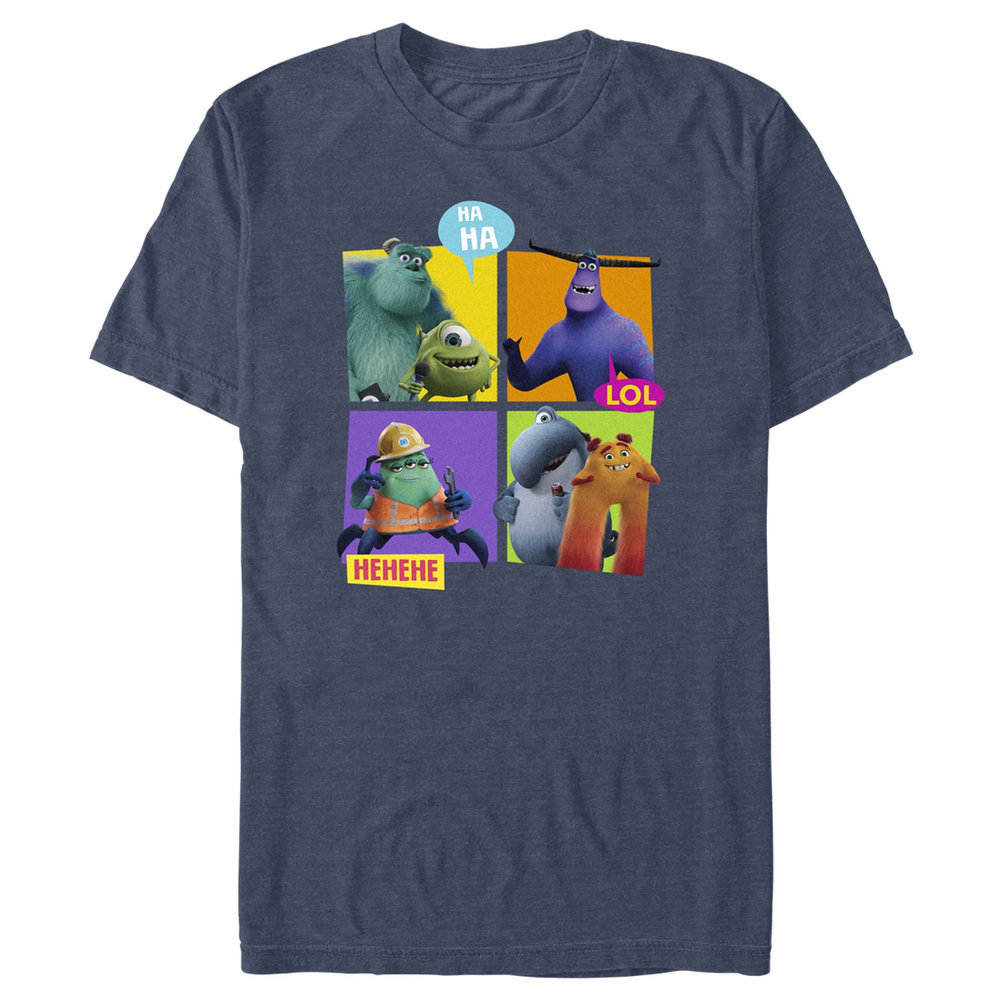 Men's Monsters at Work Monster MIFT Crew Graphic Tee Navy Blue Heather ...