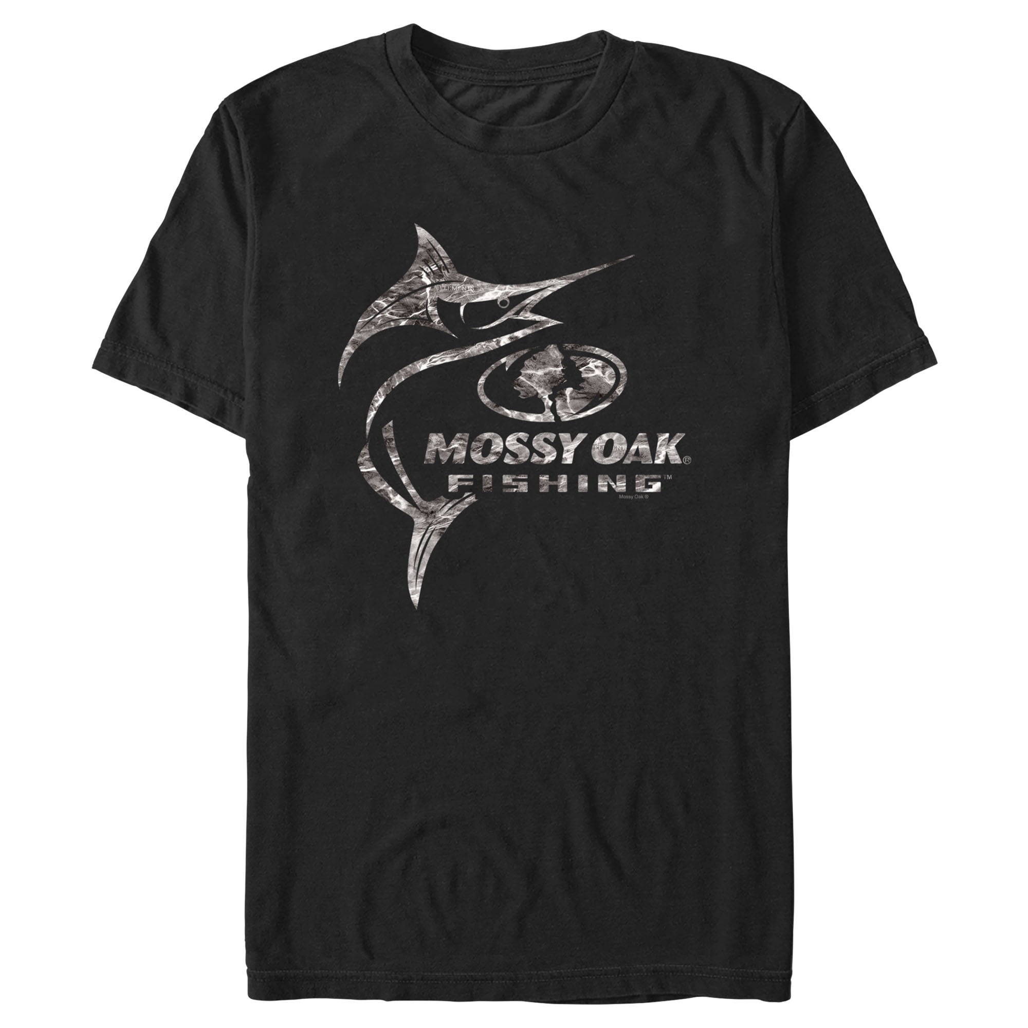 Men's Mossy Oak Swordfish Logo Graphic Tee Black Medium - Walmart.com