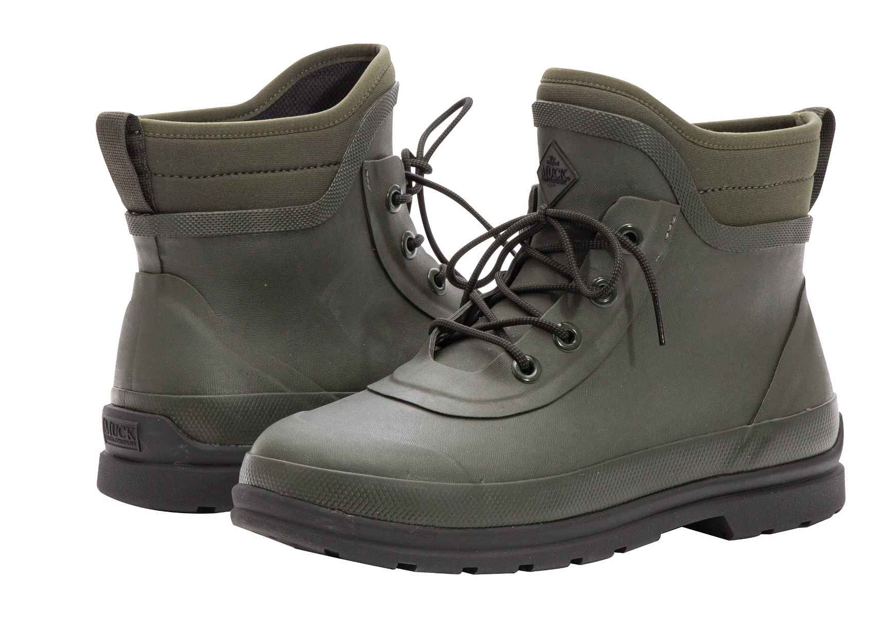 Muck Men's Boot Original Modern Lace-Up Round Toe - OLM-300-GRN 8 D(M ...