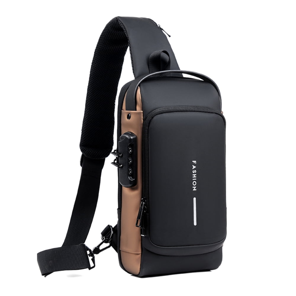 Men's Multifunction Anti-theft USB Shoulder Bag Man Crossbody Cross ...