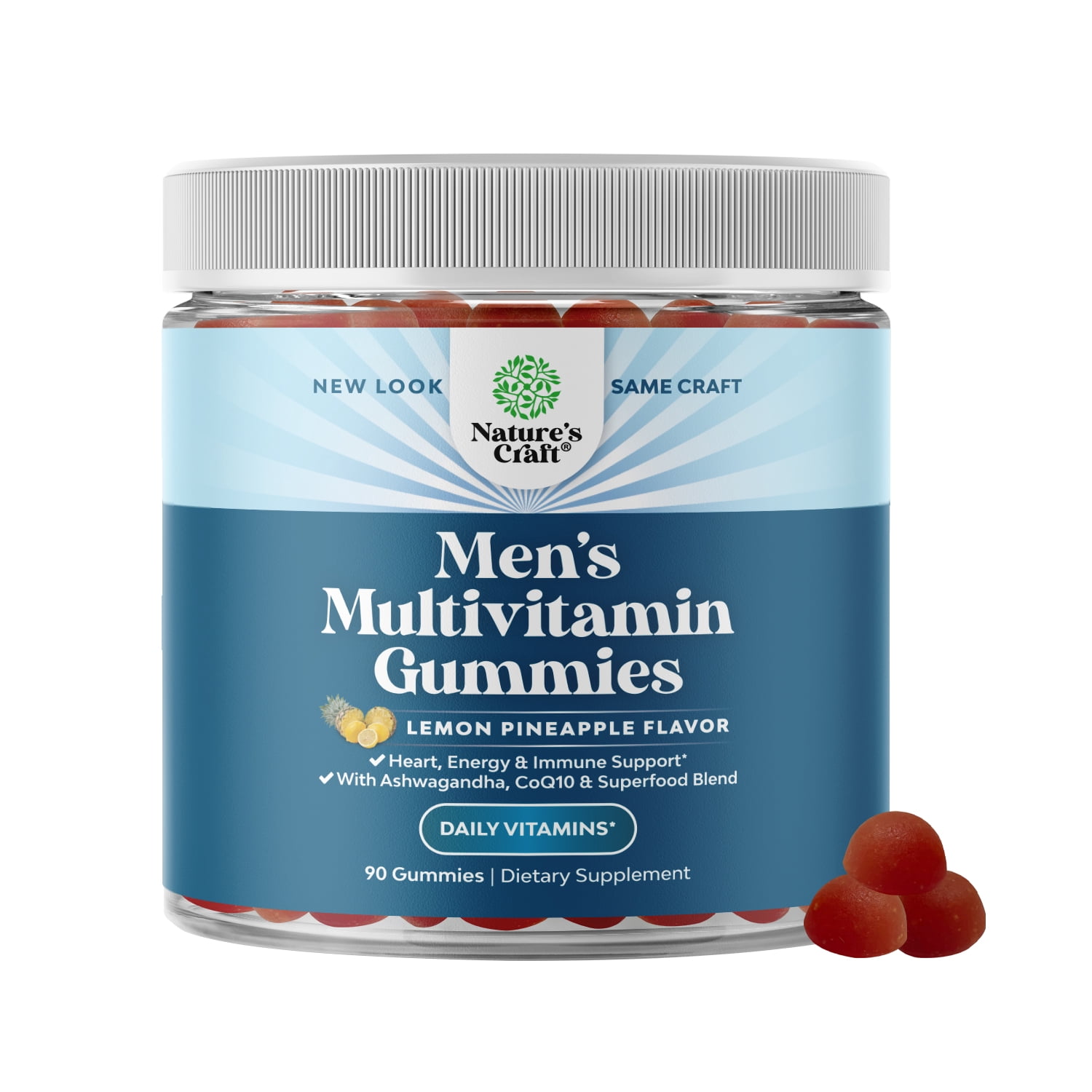 Men's Multivitamin Gummies - Essential Minerals, CoQ10, Ashwagandha for ...