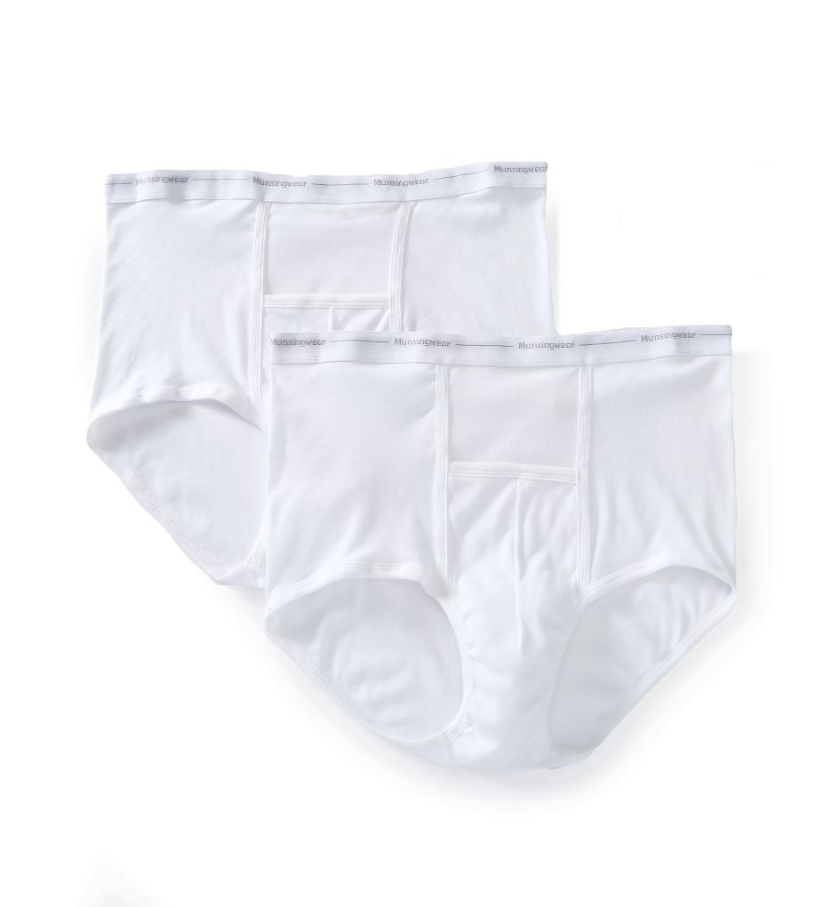 Munsingwear Men's Comfort Pouch Full Rise Brief 2 Pack, 100% Cotton ...